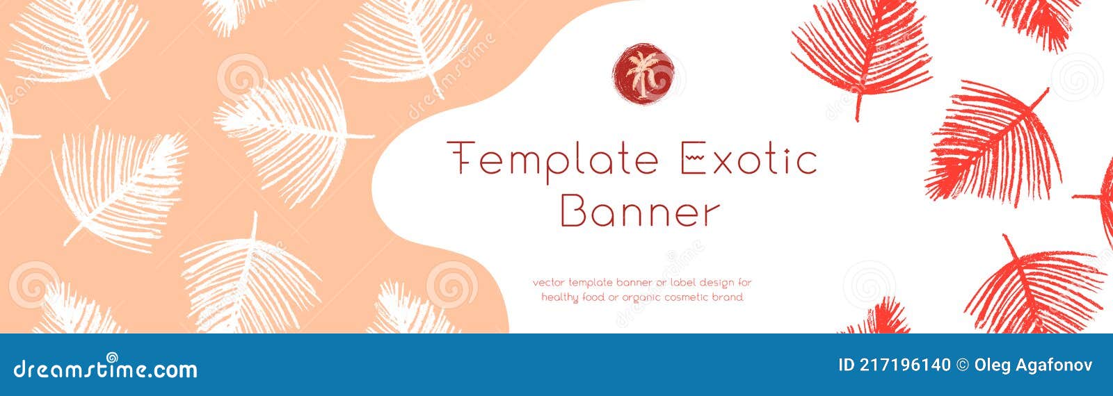 Template Exotic Banner Design. Sage Green Color. Herbal Pattern for ...