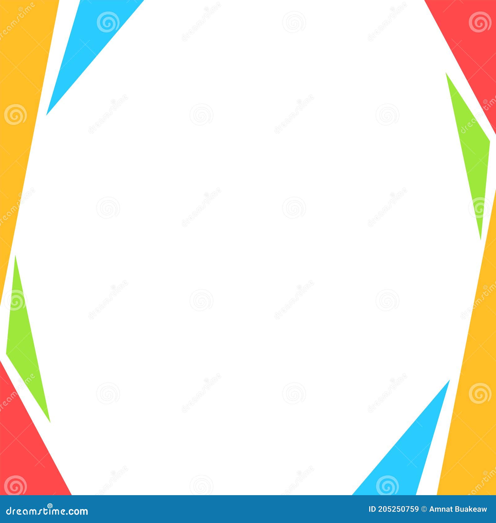 Template Banner Square with Colorful Pattern, Empty Square Frame for ...