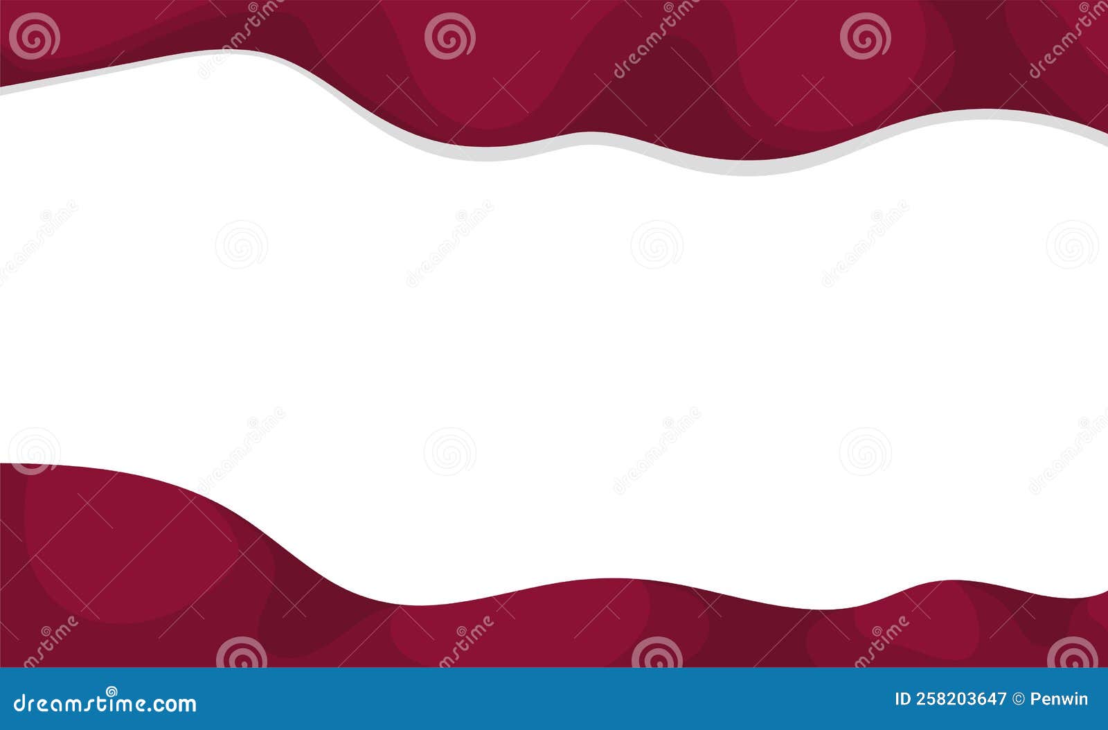 Template Banner with Waving Maroon Clothes, Vector Illustration Stock ...