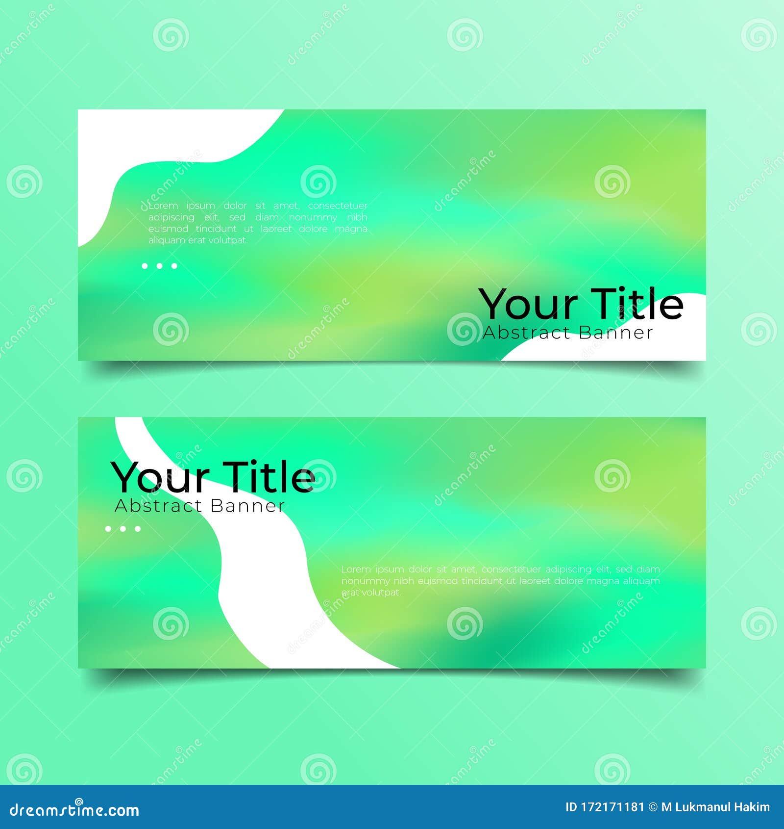 Template Banner Website with Green Blur Nature Stock Vector ...