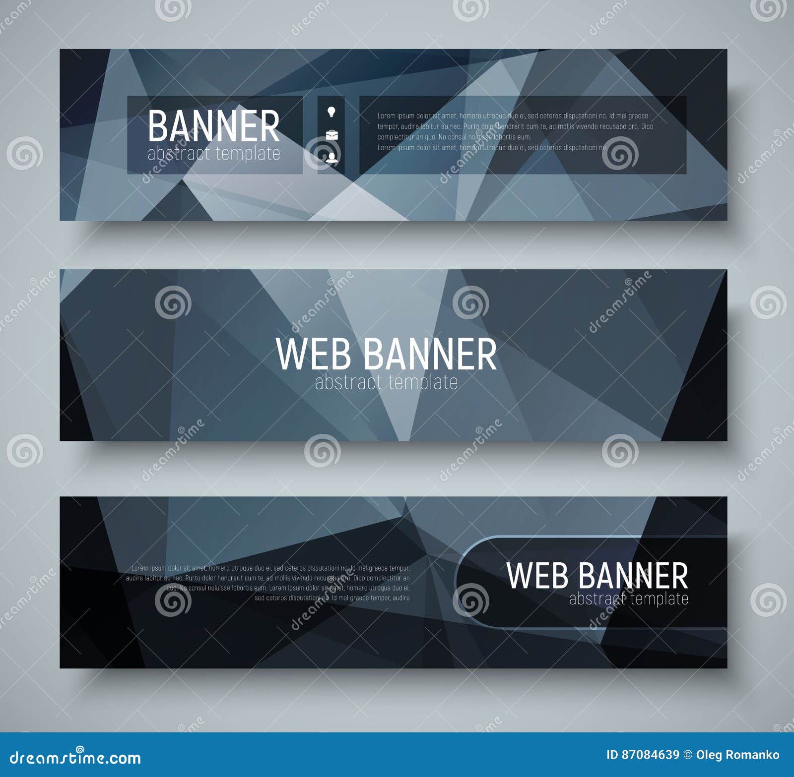 Template Banners with Transparent Design Elements and Text Stock Vector ...