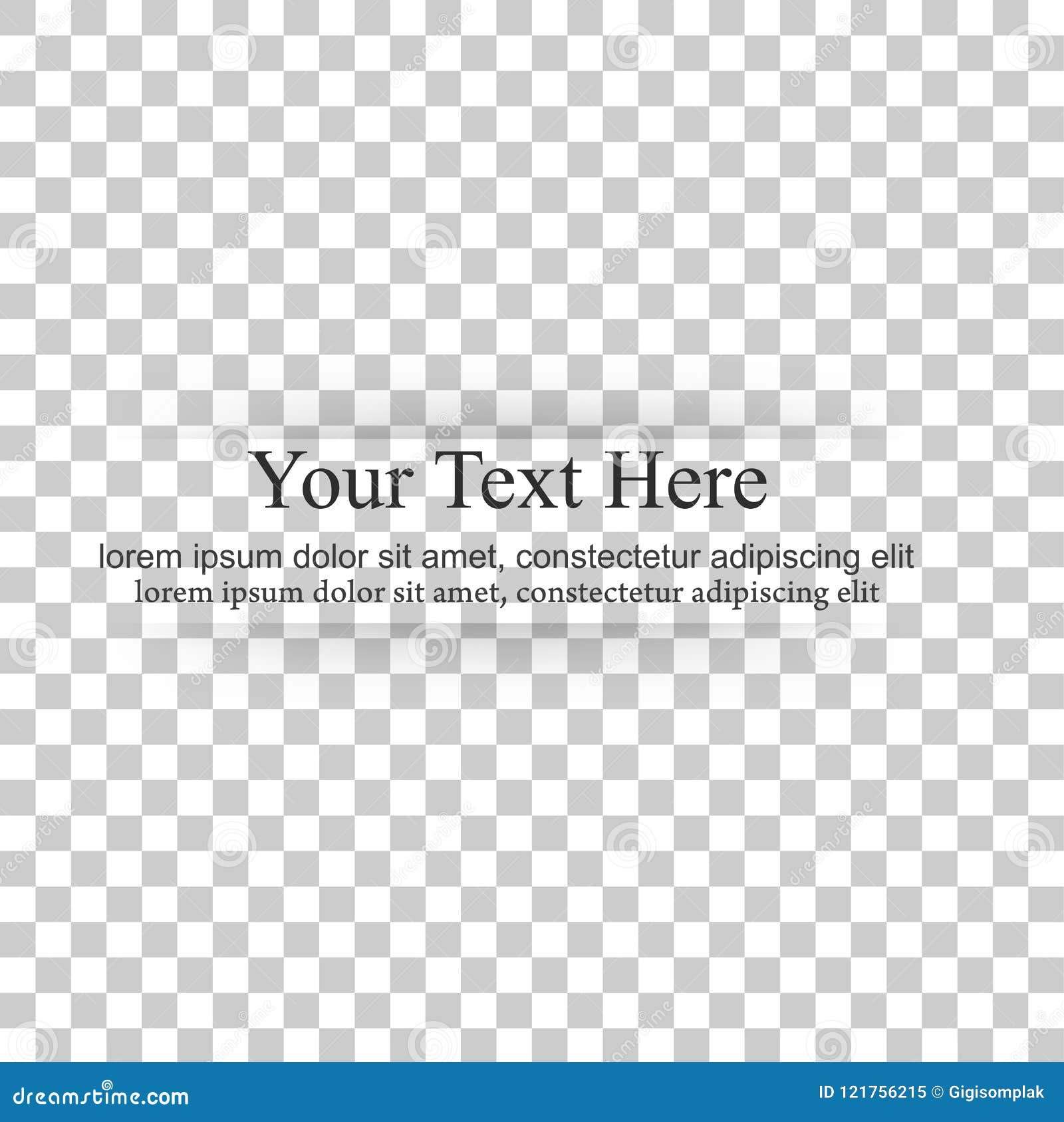 Template Bar with Soft Shadow Text Placement at Transparent Effect ...