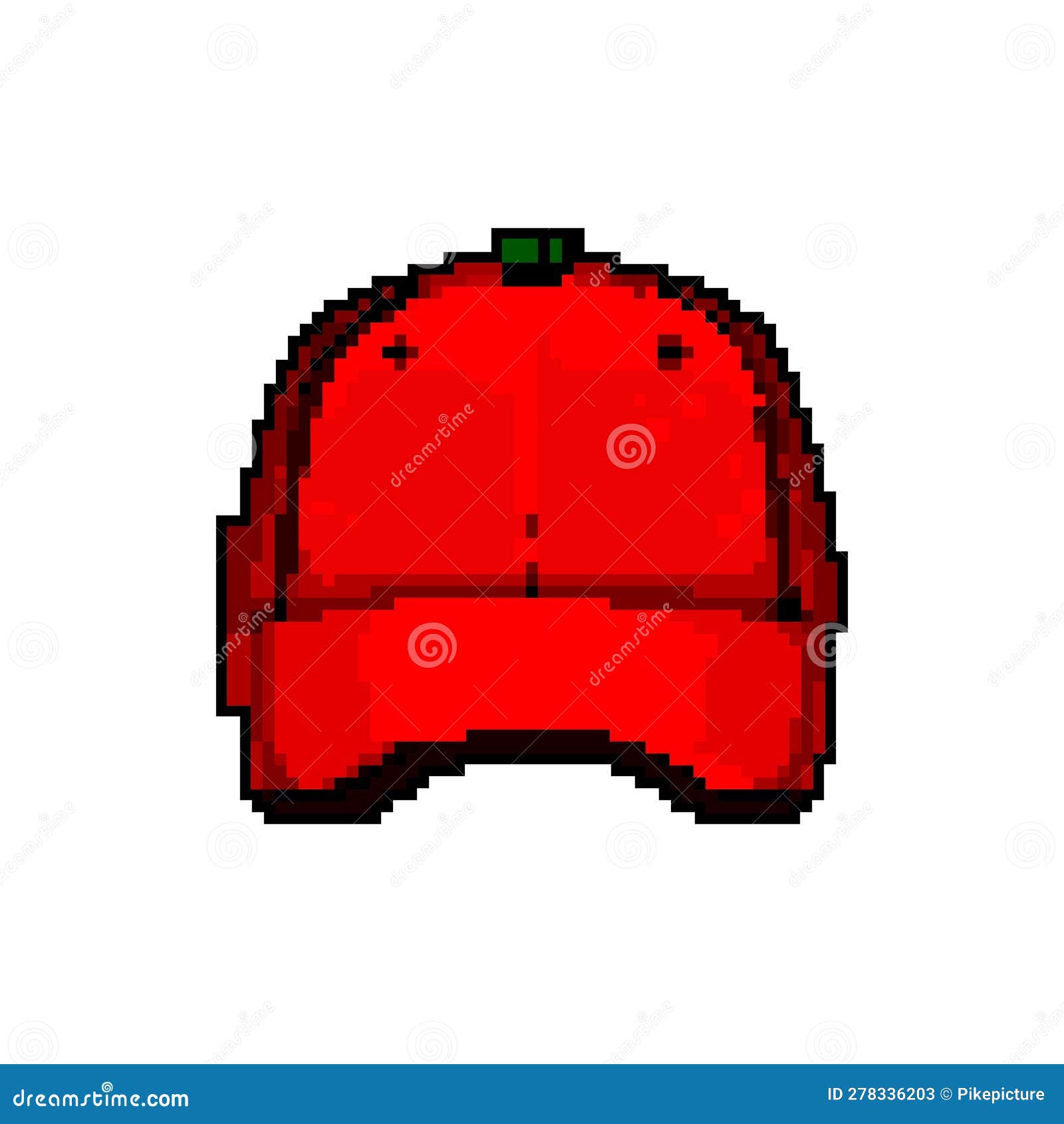Template Baseball Cap Game Pixel Art Vector Illustration Stock Vector ...