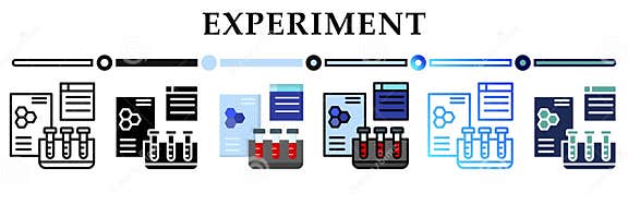 Experiment Icon. Various Style Icons on Web Banner. Stock Vector ...