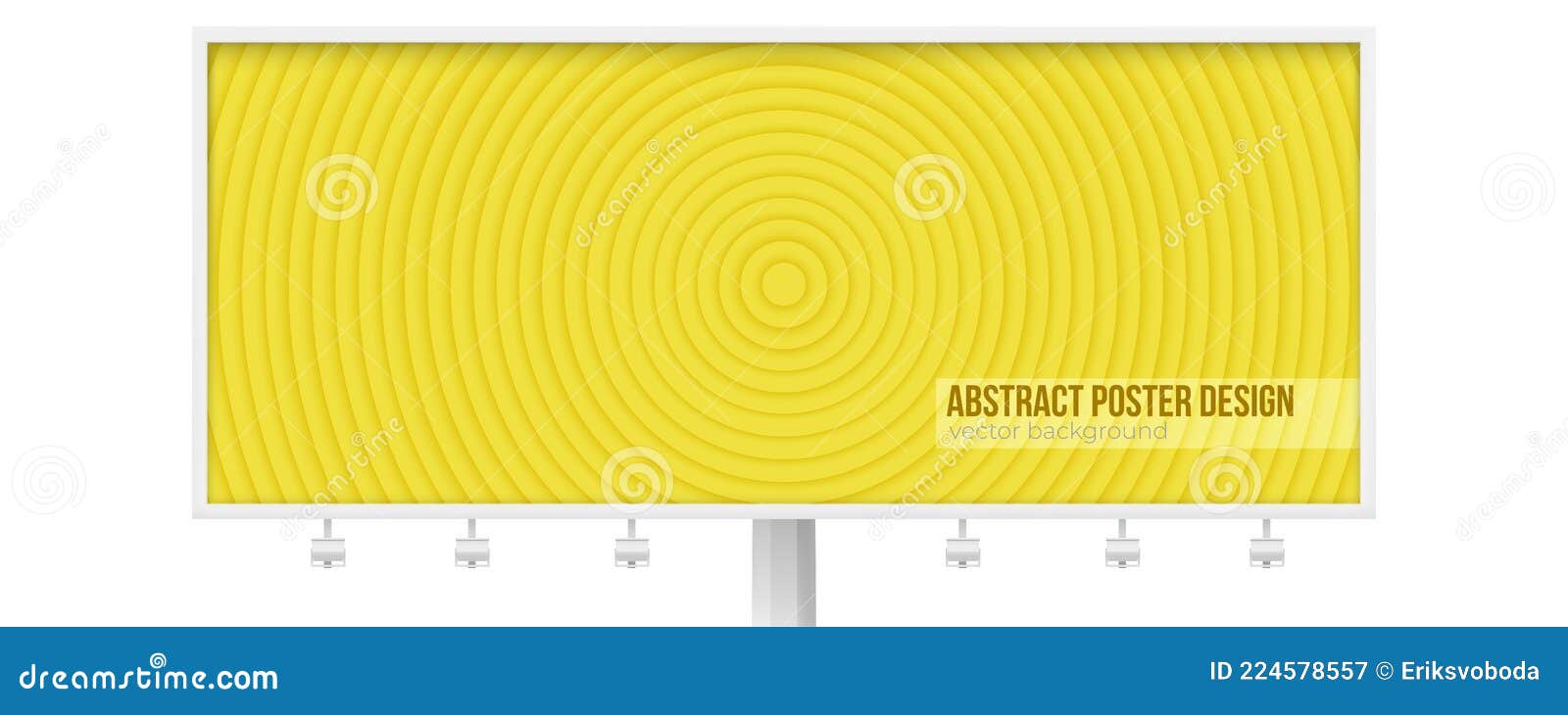 Template of Billboard. Geometric Composition with Circles. Monochrome ...