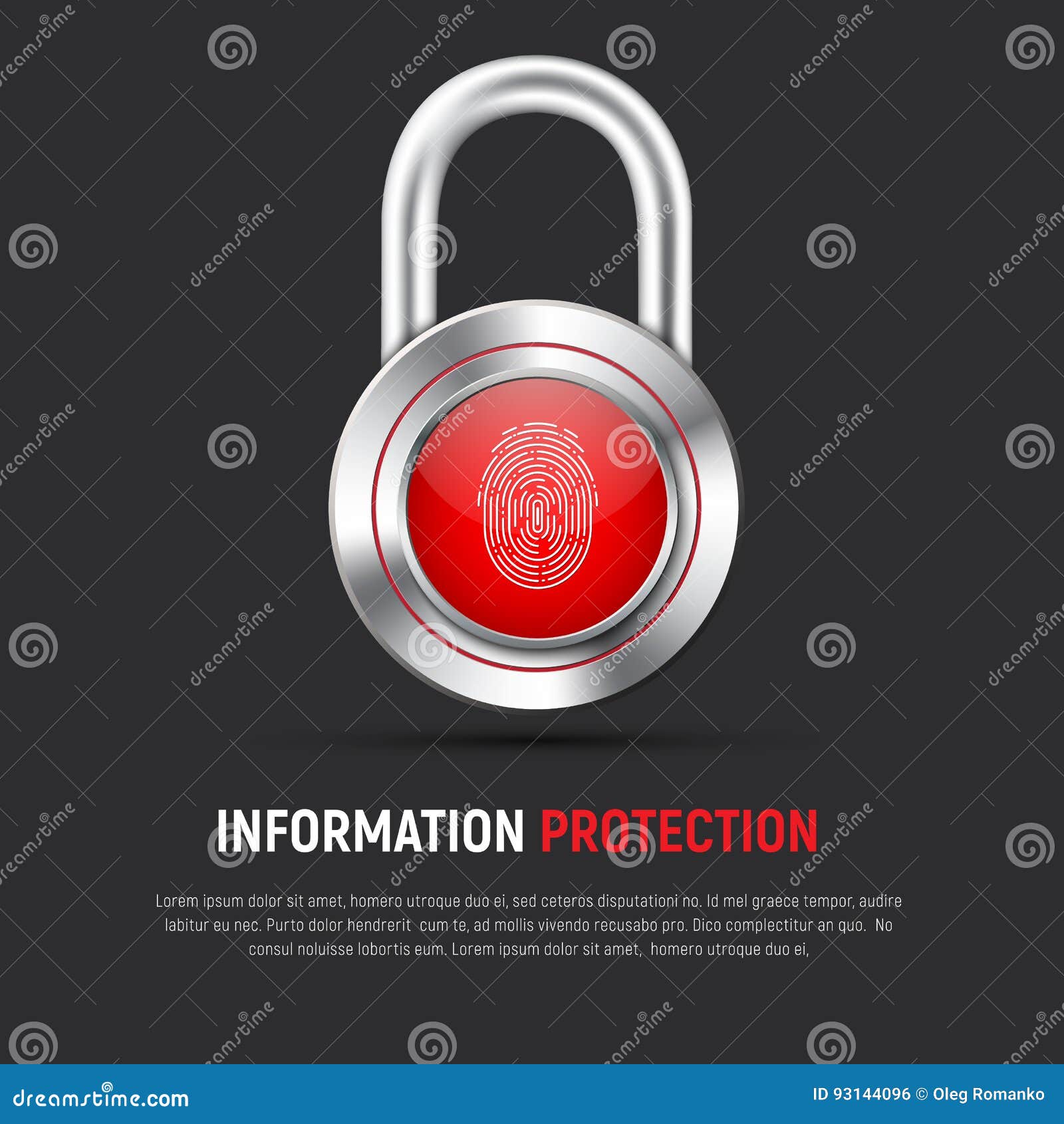 Template of a Black Square Web Banner with a Hinged Metal Lock W Stock ...