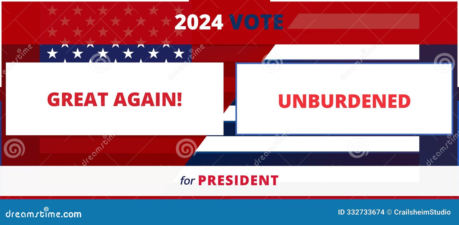 Template Blank Banner Background in Red and Blue As the Democrats and ...