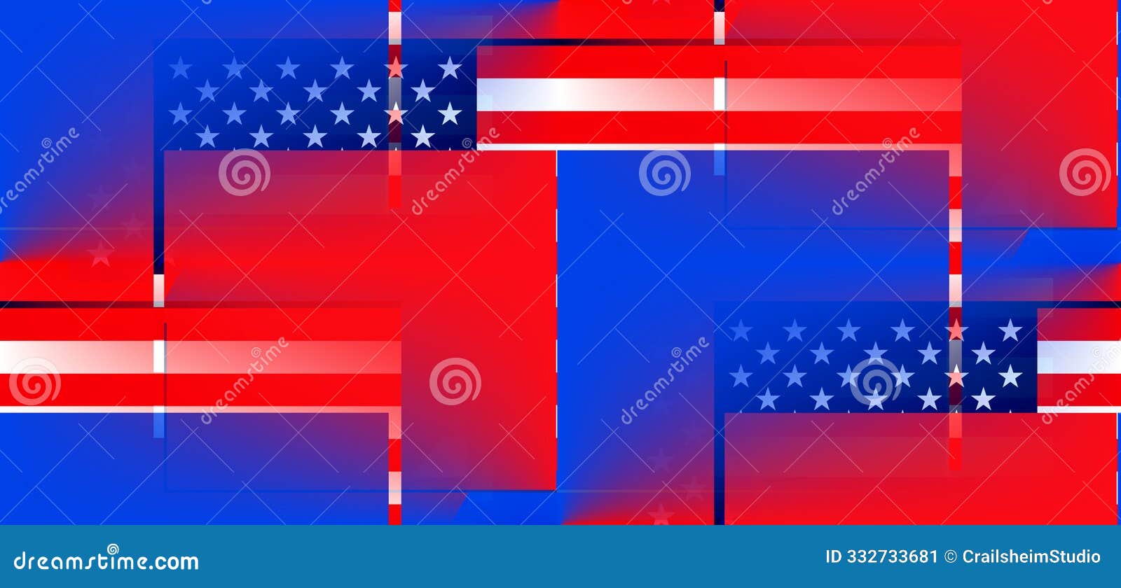 Template Blank Banner Background in Red and Blue As the Democrats and ...
