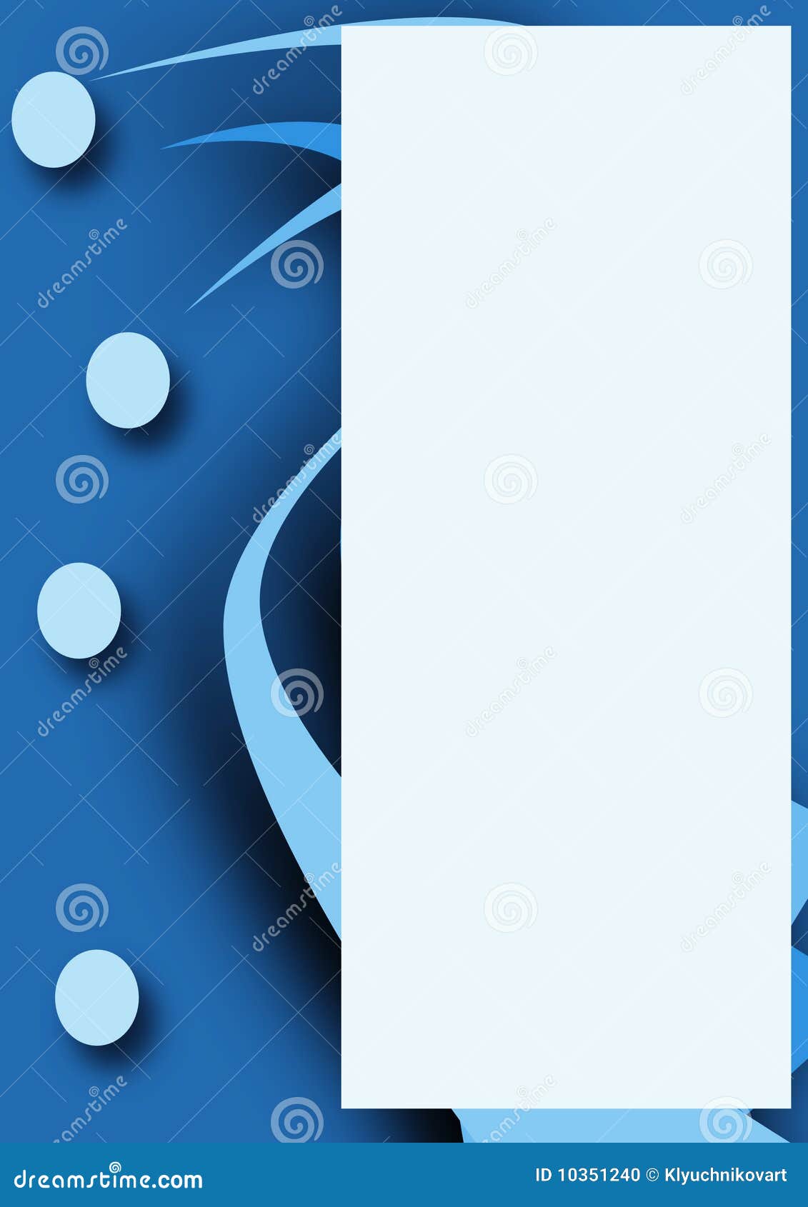 Template Blank Blue Sea Card Stock Illustration - Illustration of easy ...