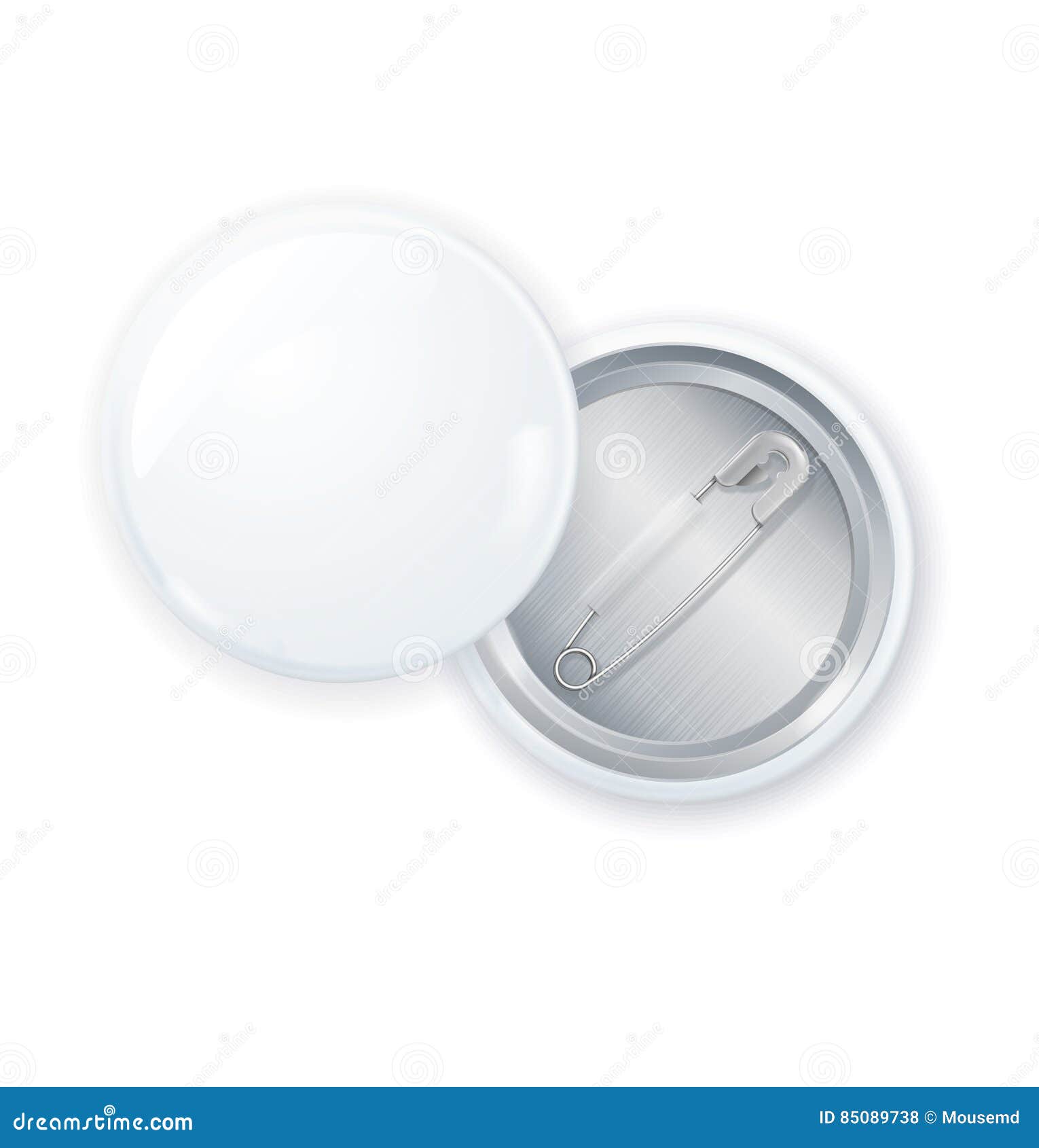 Template Blank Circle Button Badge Pin. Vector Stock Vector ...