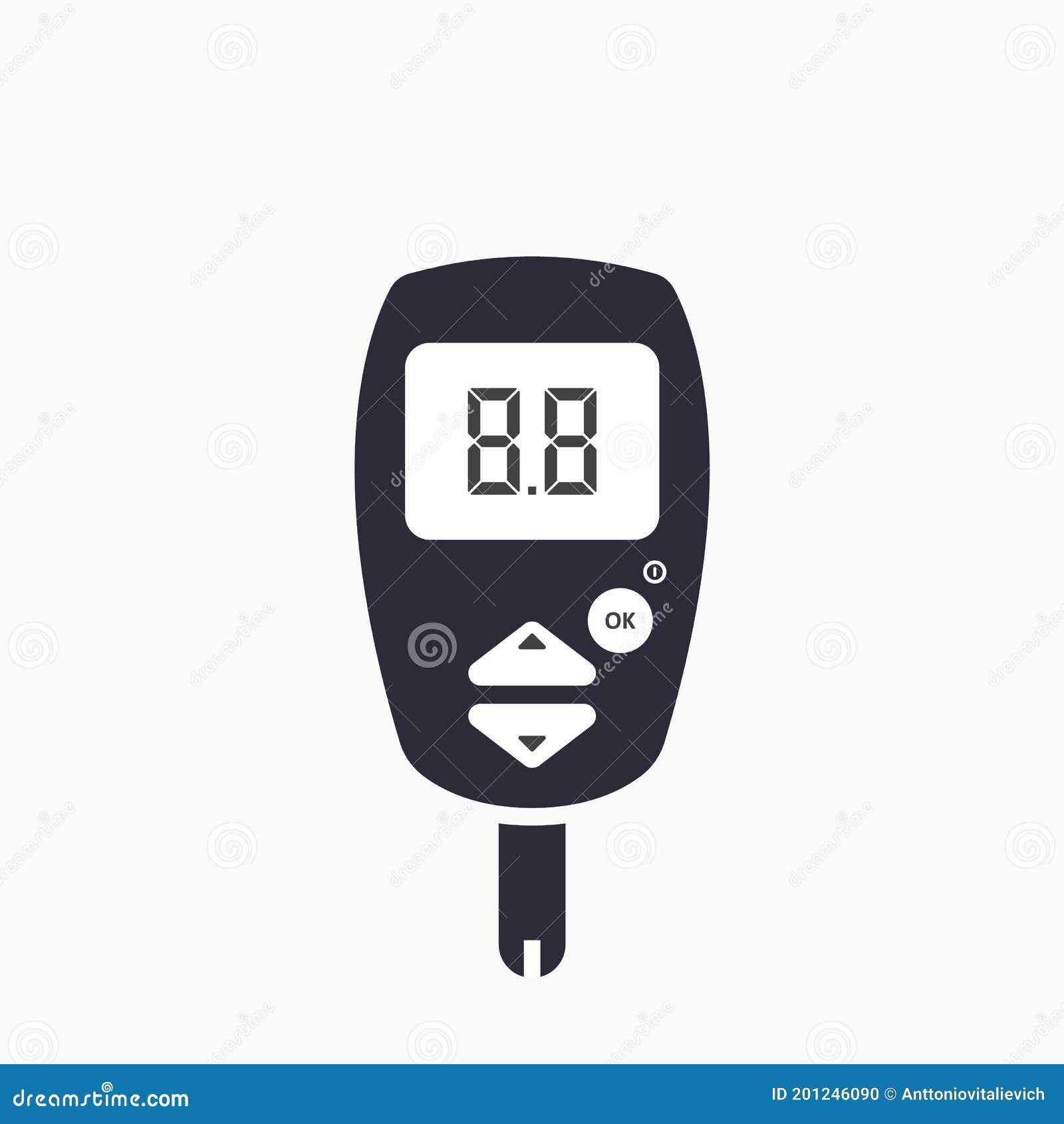 Template Blank Dial on Glucometer. Device for Blood Glucose Test ...