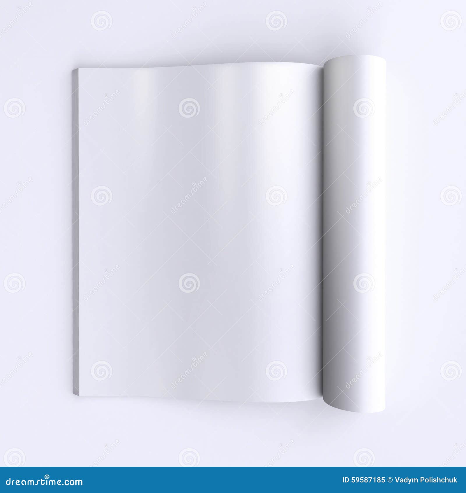 Template Blank Pages of an Open Journal, Newspapers or Books. Stock ...