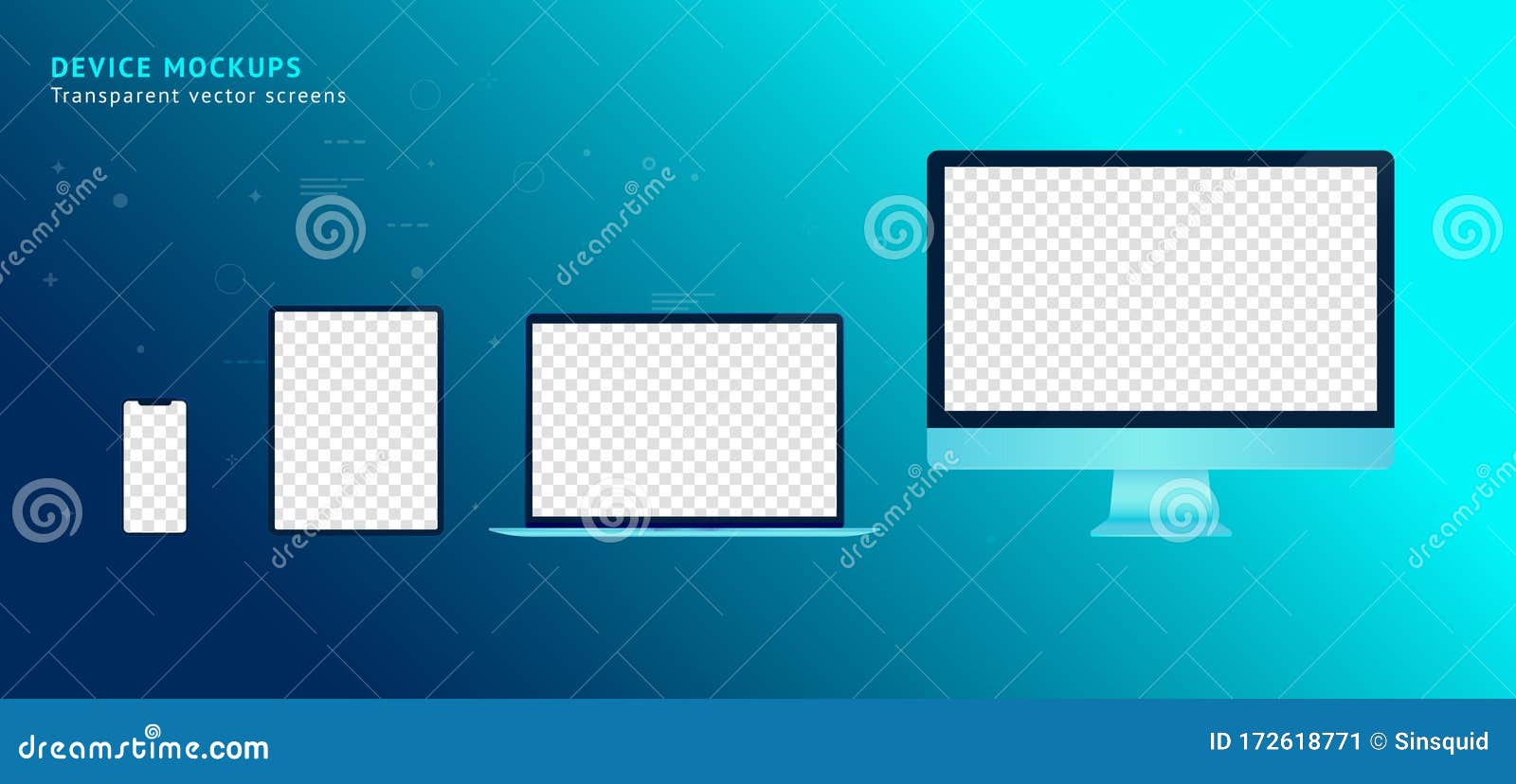 Empty Screen Devices for Technology Mockups Stock Vector - Illustration ...