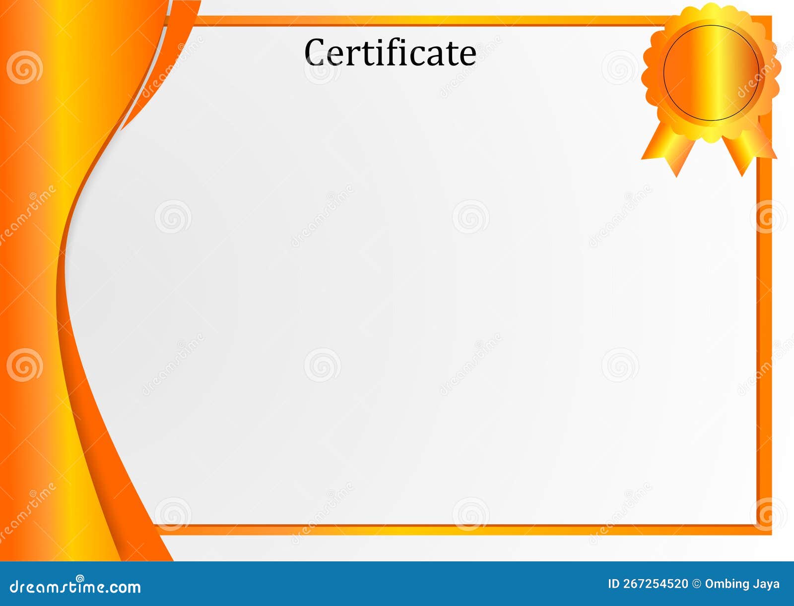 Blank Space Certificate Design Template Stock Illustration ...
