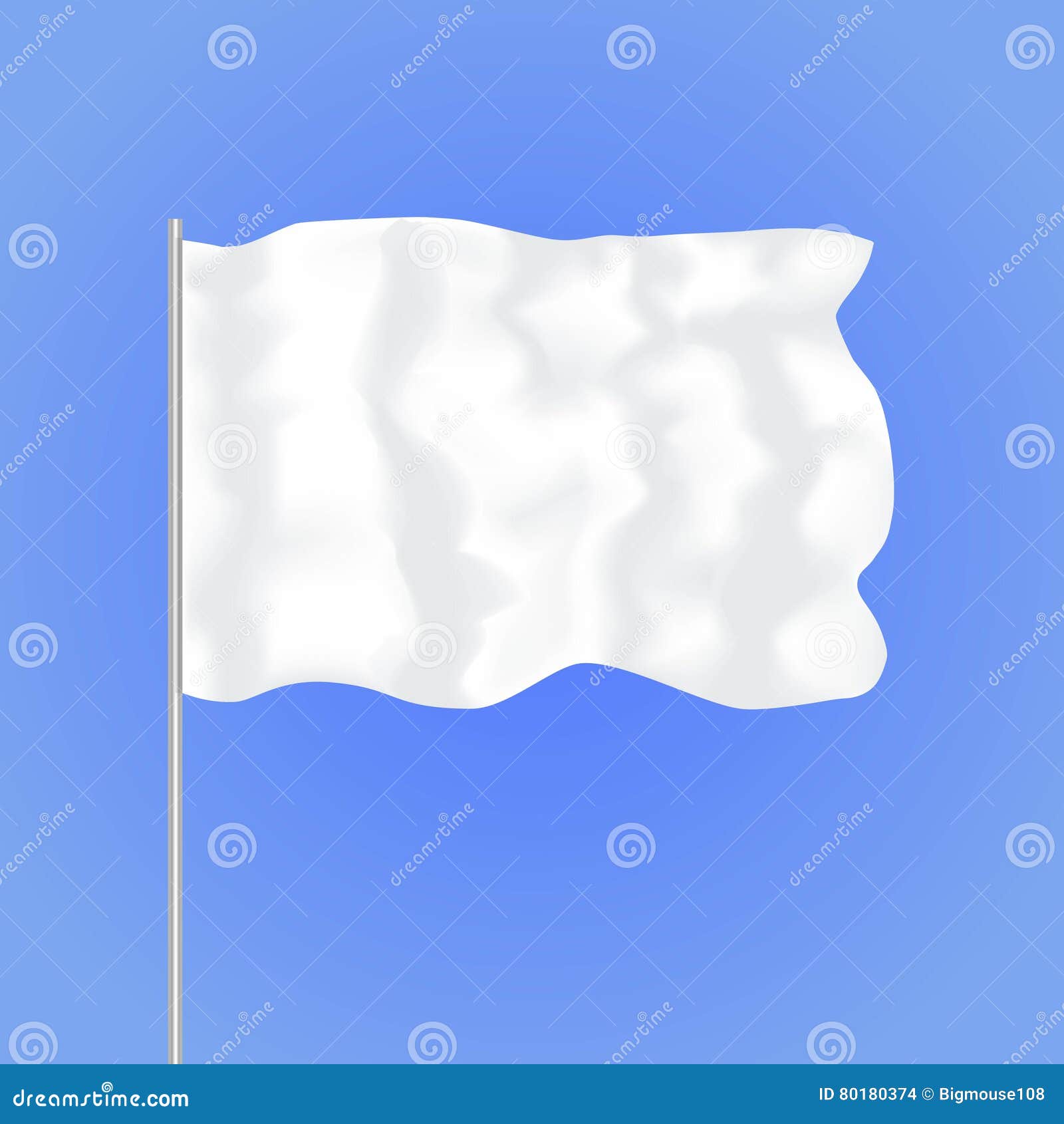 Template Blank White Flag. Vector Stock Vector - Illustration of mockup ...