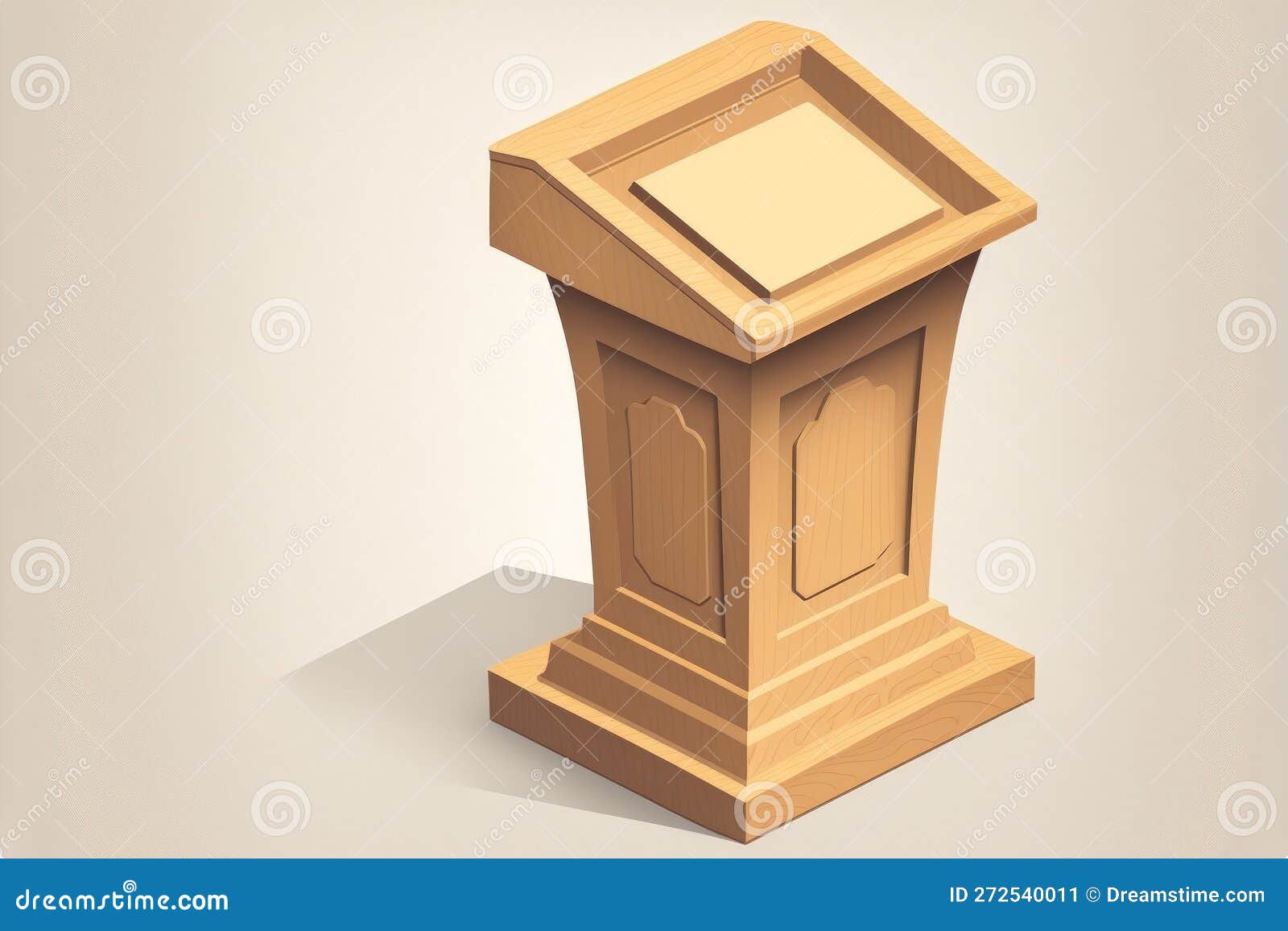 Template for a Blank Wooden Lectern, Including an Example Stock ...
