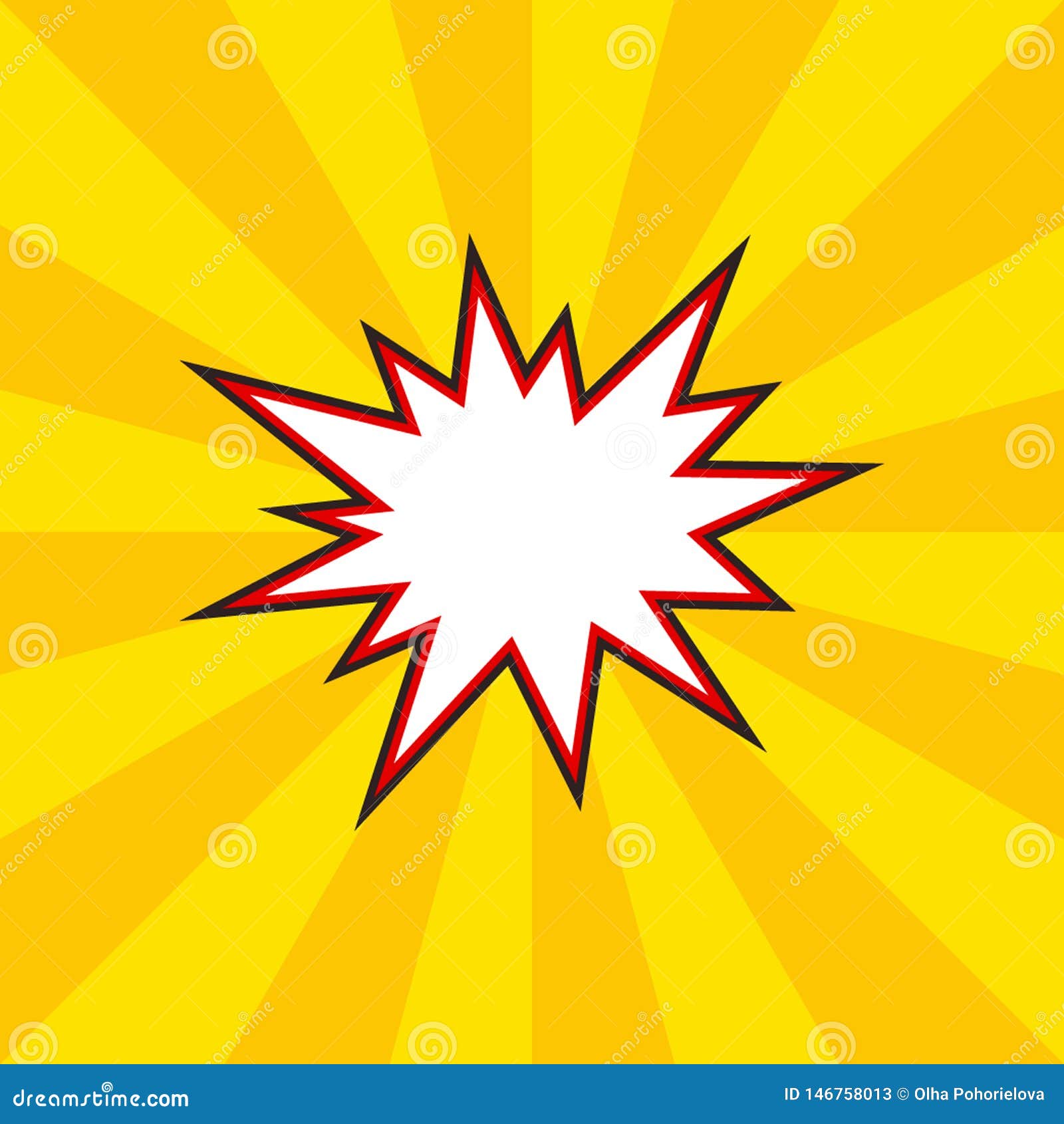 Template Blast with Space for Your Text. Banner Comics Stock ...