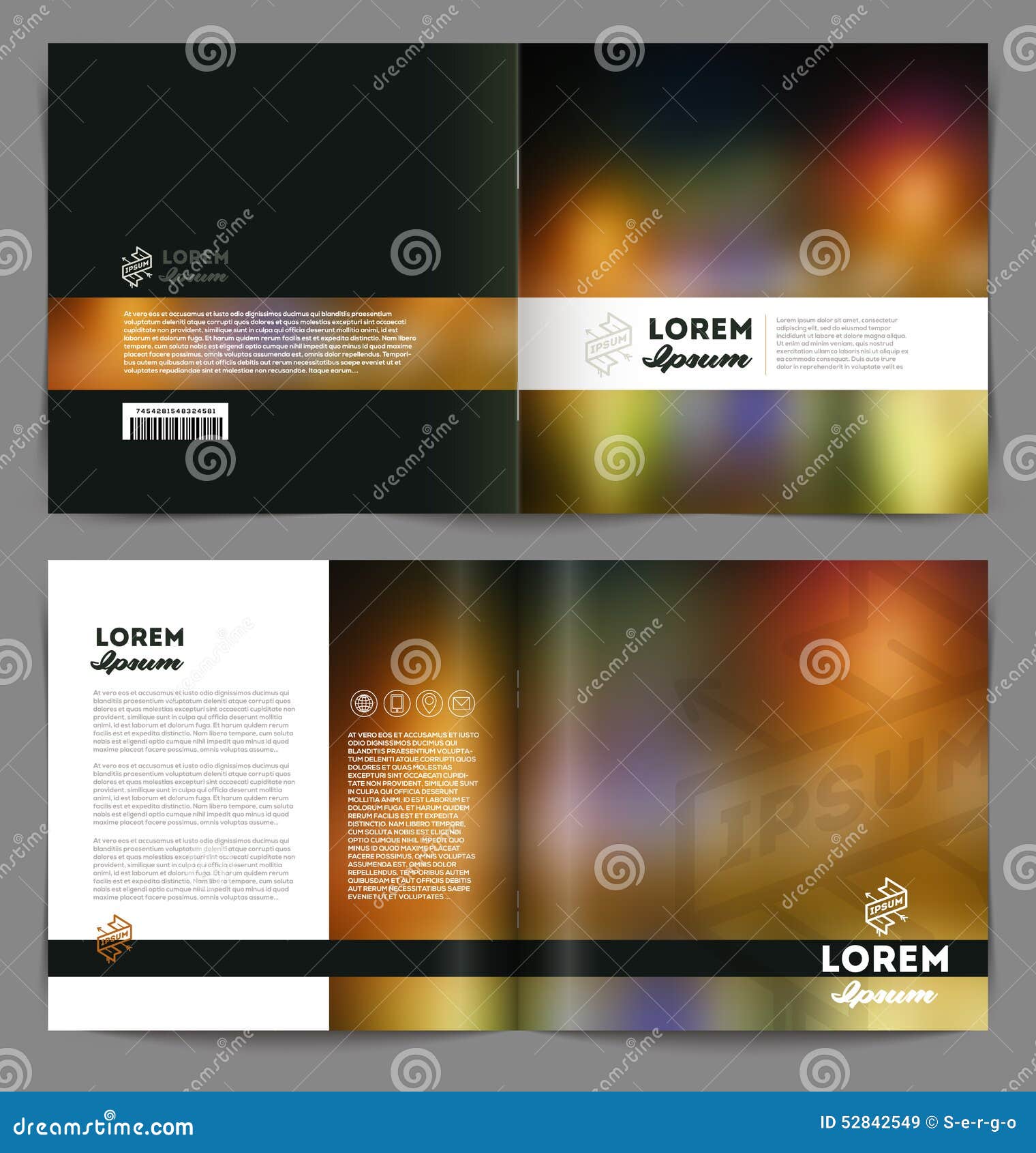 Template Booklet Design Cartoon Vector | CartoonDealer.com #52842843