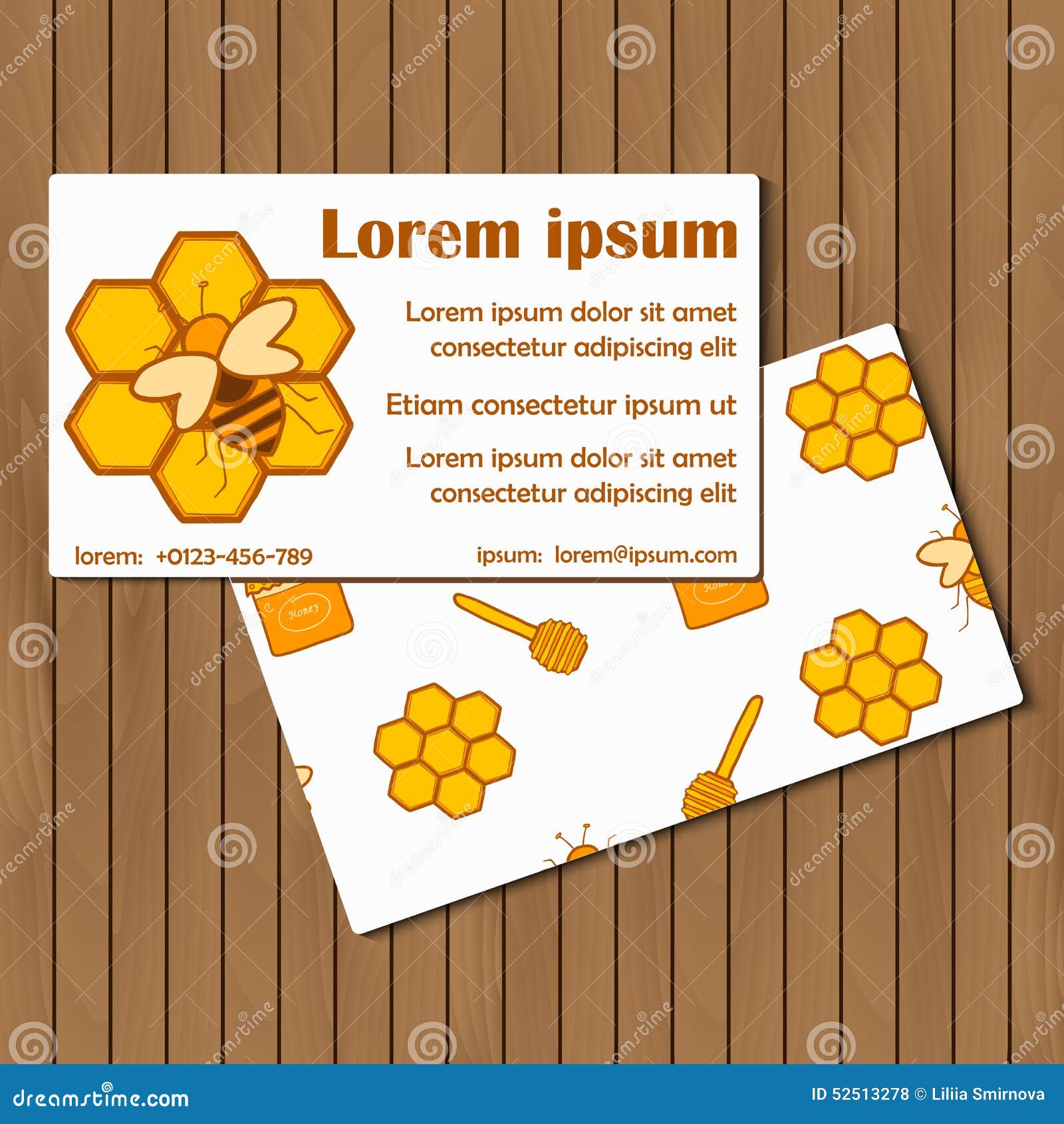 Template for Booklet, Card or Flyer on Beekeeping Stock Vector - Illustration of isolated ...