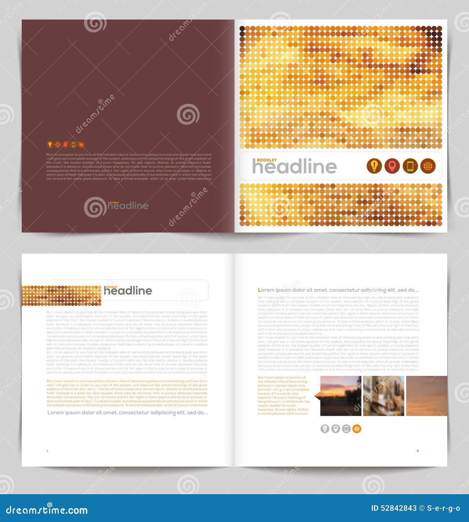 Booklet Design Vector Layouts Set. | CartoonDealer.com #156239688