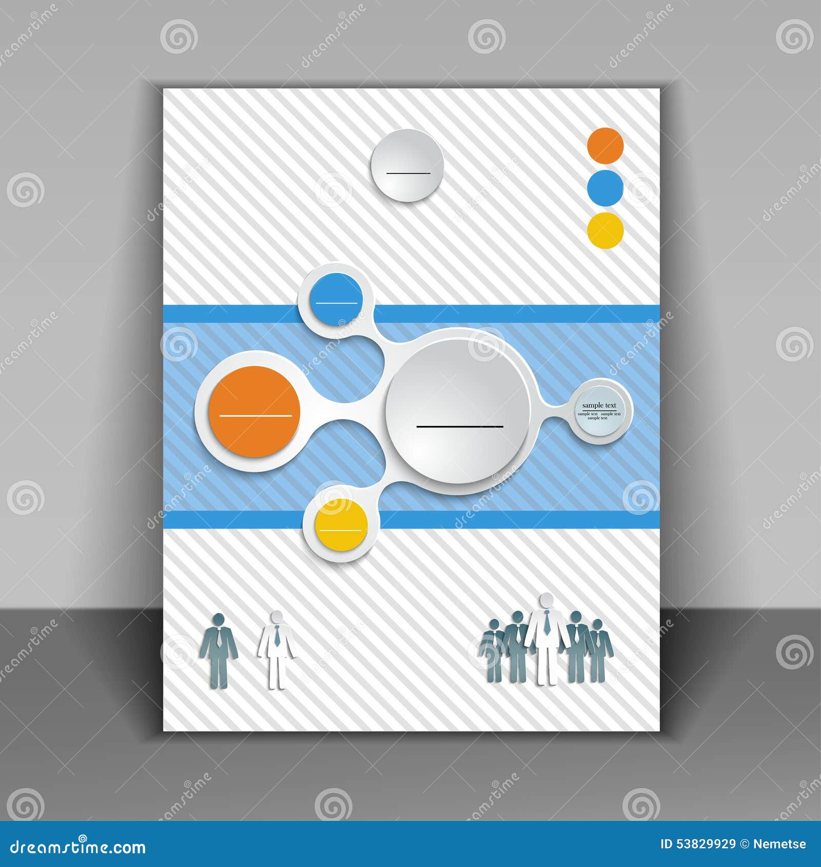 Template Booklet with Elements of Infographics Stock Vector ...