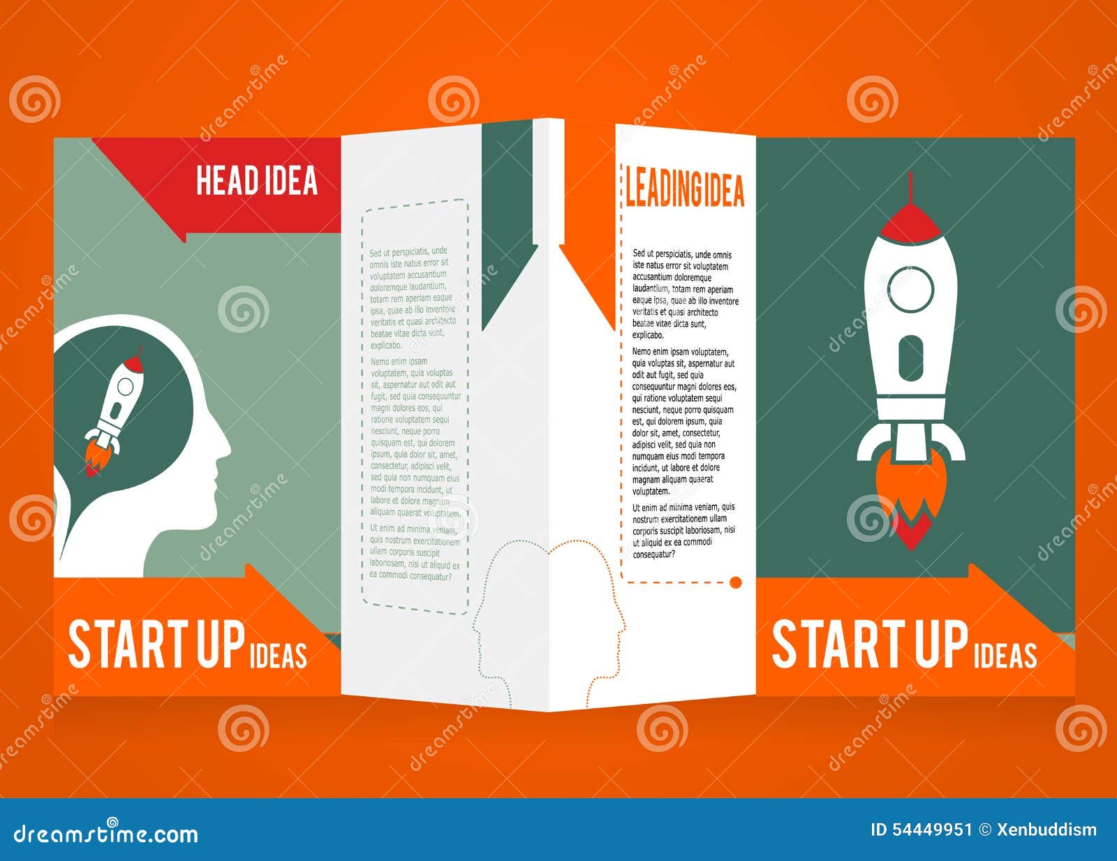 Template Booklet, Theme Business and Startup Stock Illustration ...