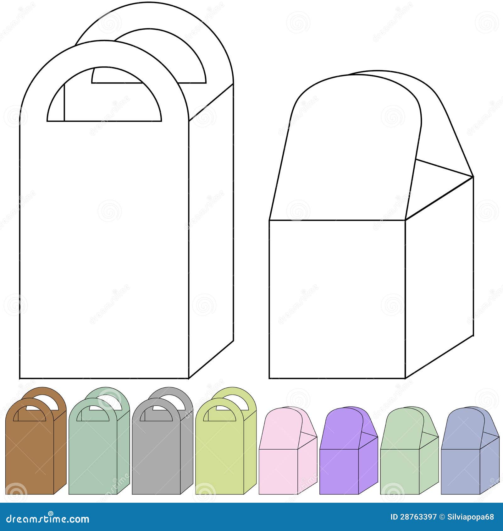 Template box - colored stock illustration. Illustration of sale - 28763397