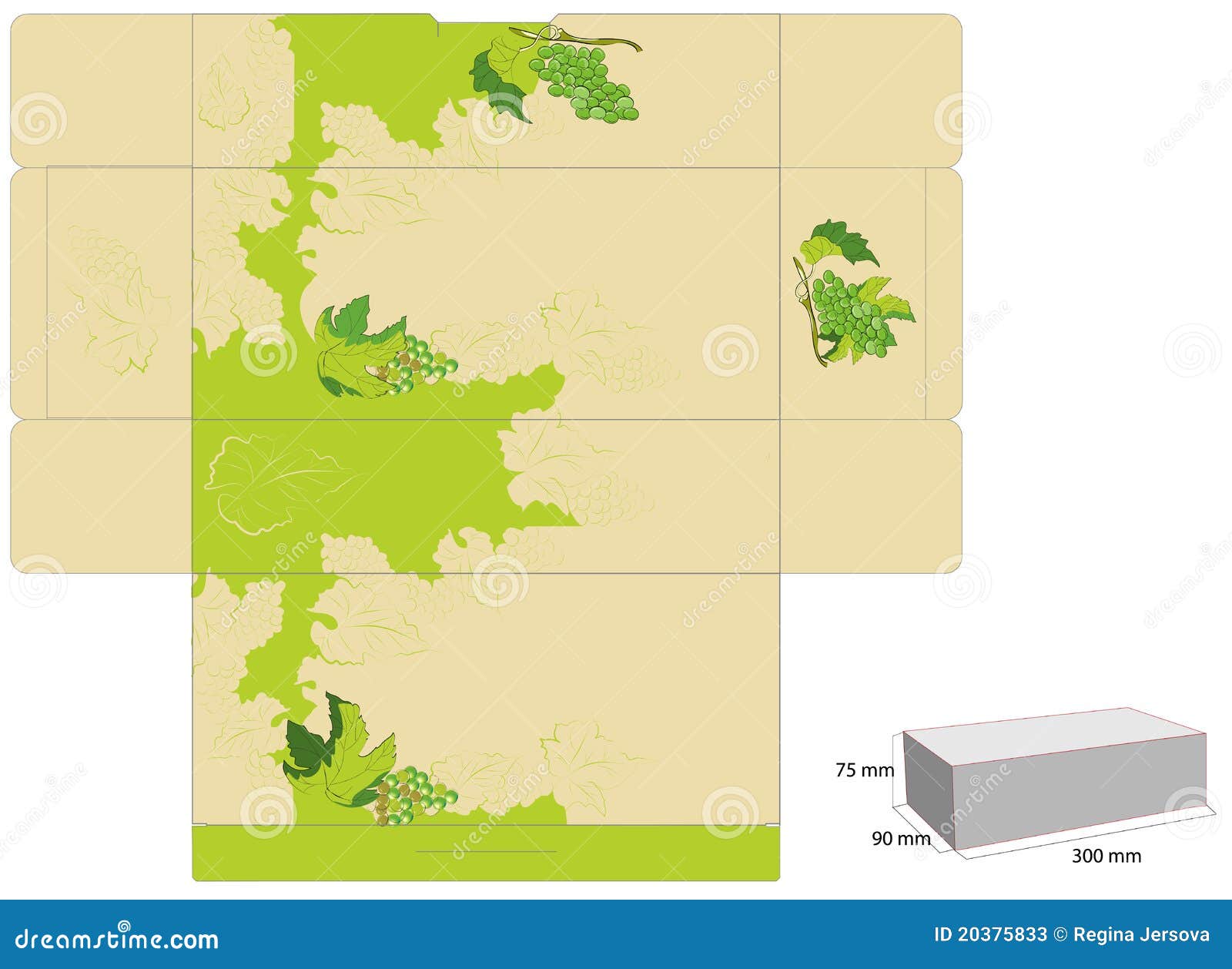Template for box design stock vector. Illustration of frame - 20375833