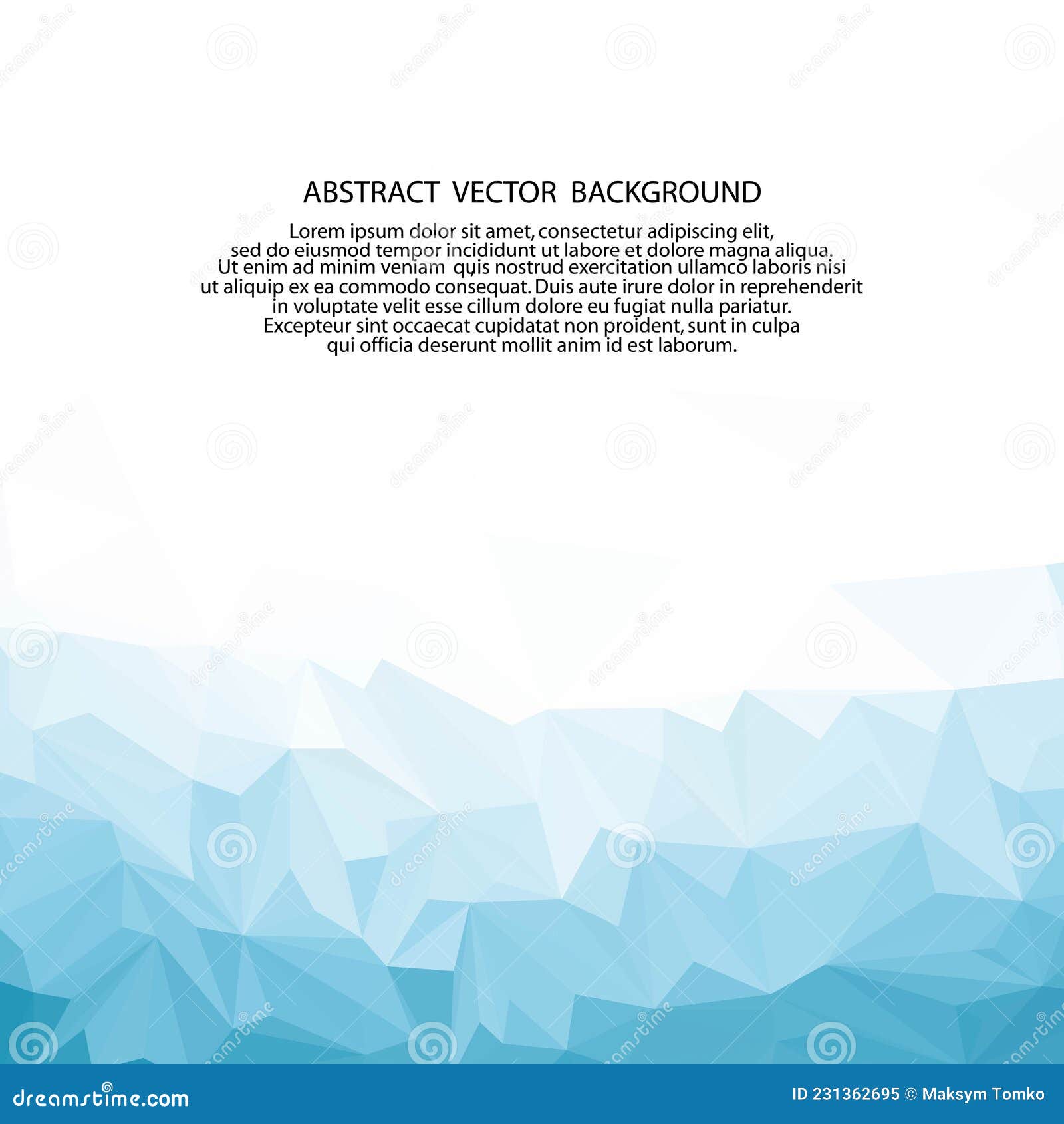 Template Brochure Design Blue and White Triangle. Eps 10 Stock Vector ...