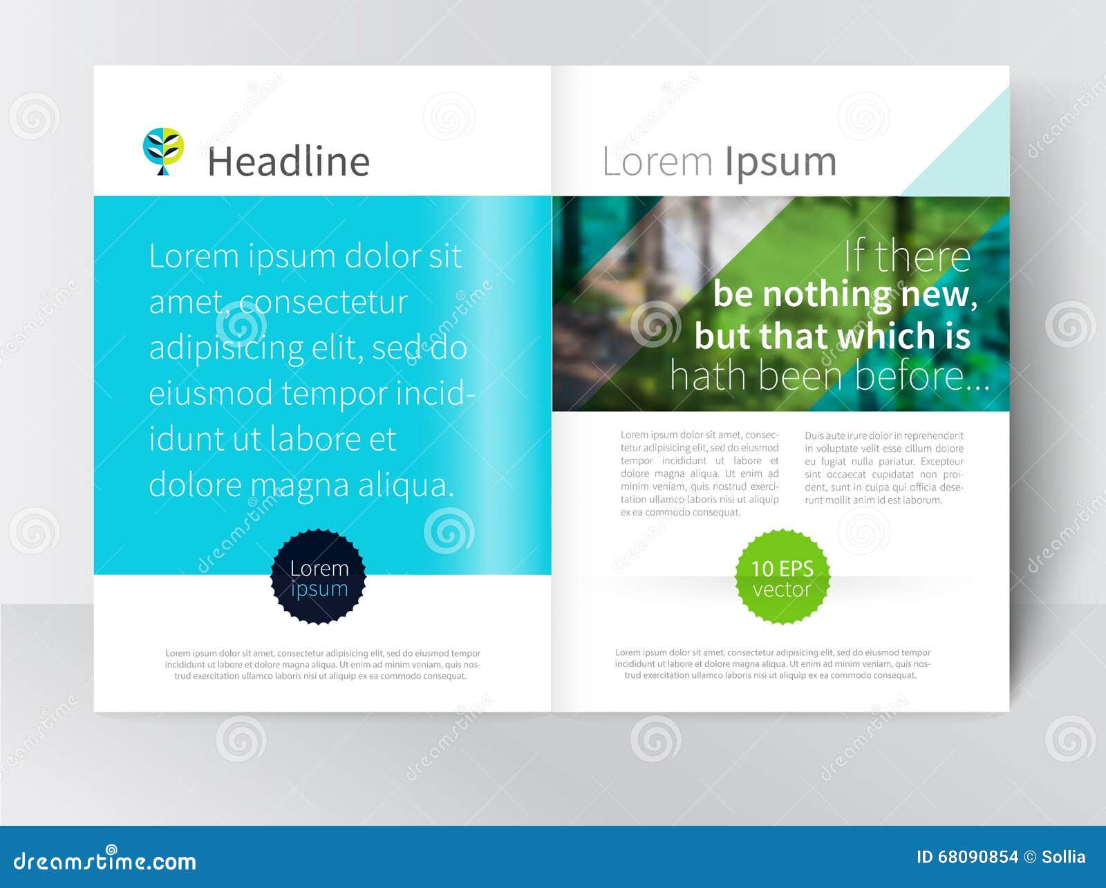 Template Brochure, Leaflet, Magazine Spread. Stock-vector Stock Vector ...