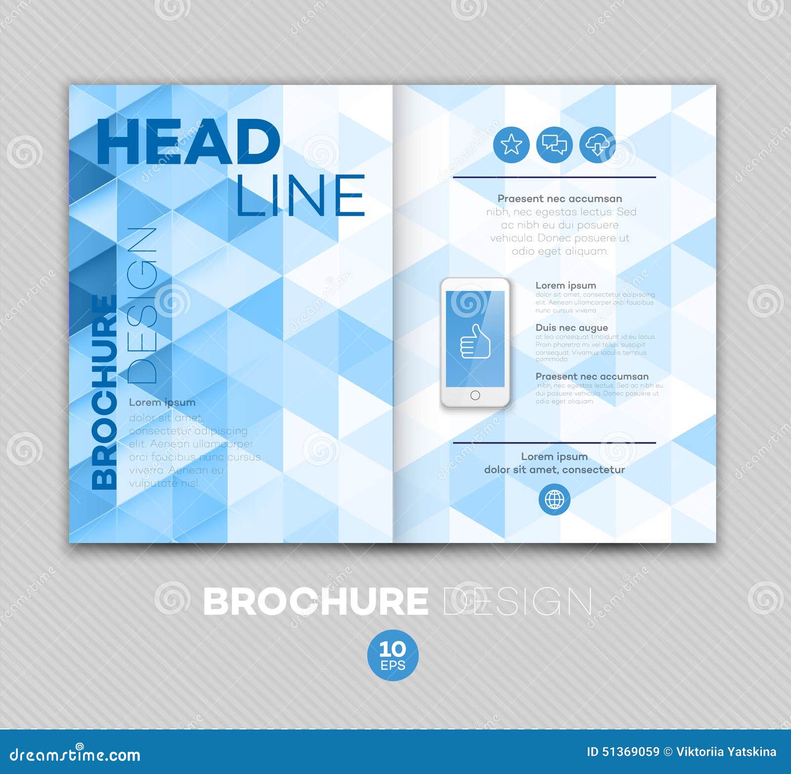 Template for Brochure. Vector Illustration Stock Vector - Illustration ...