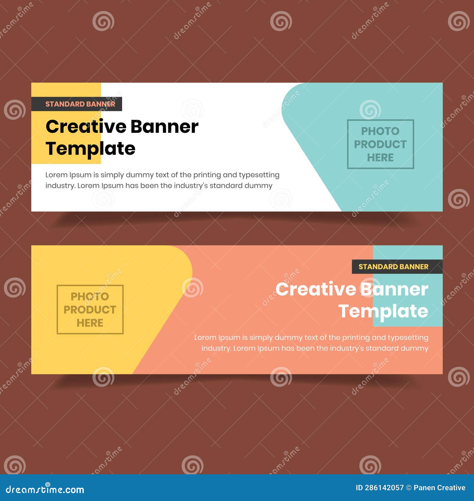 Creative Web Banner Design Template Background Stock Vector ...