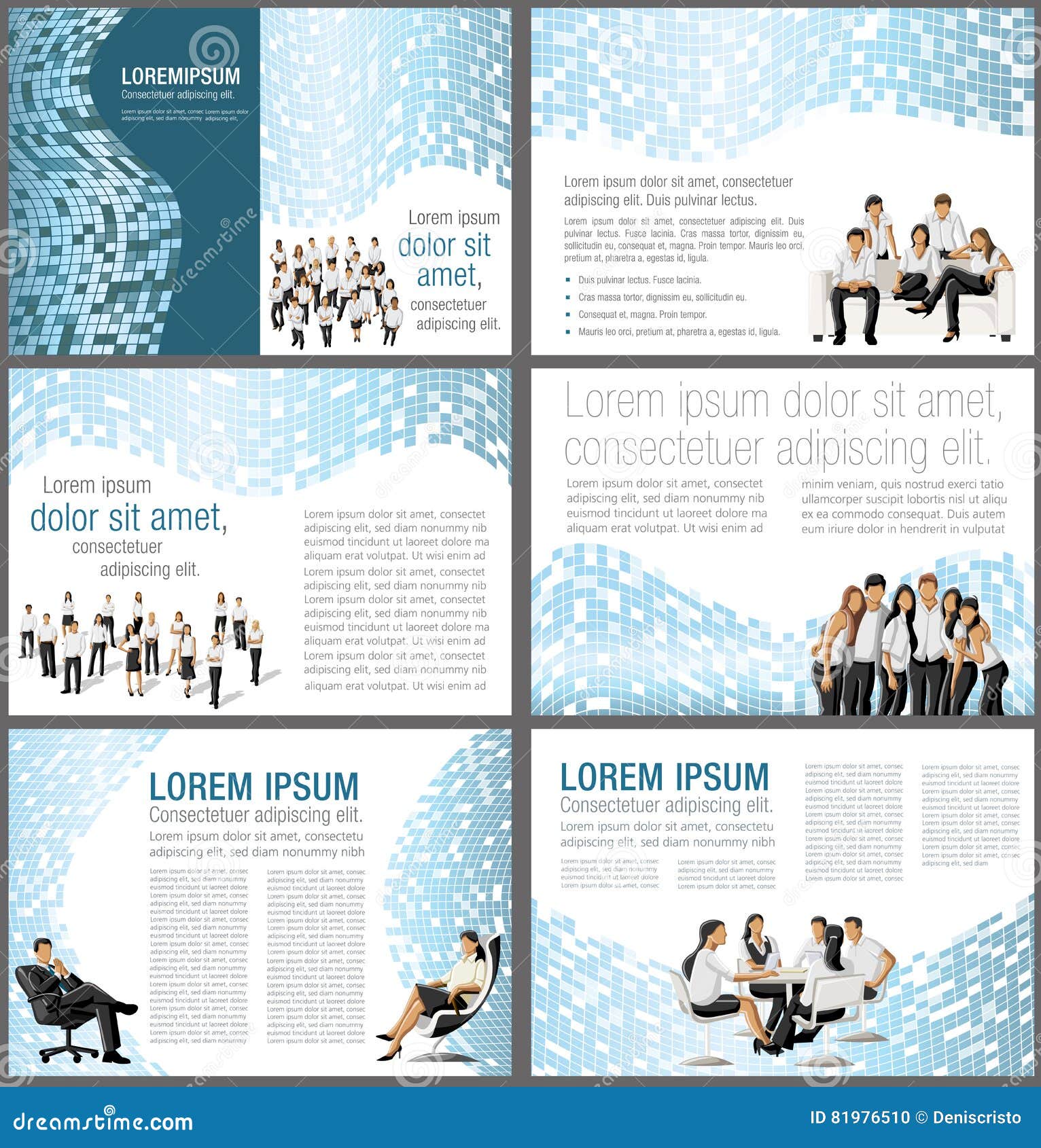 Template with Business People. Stock Vector - Illustration of manager ...