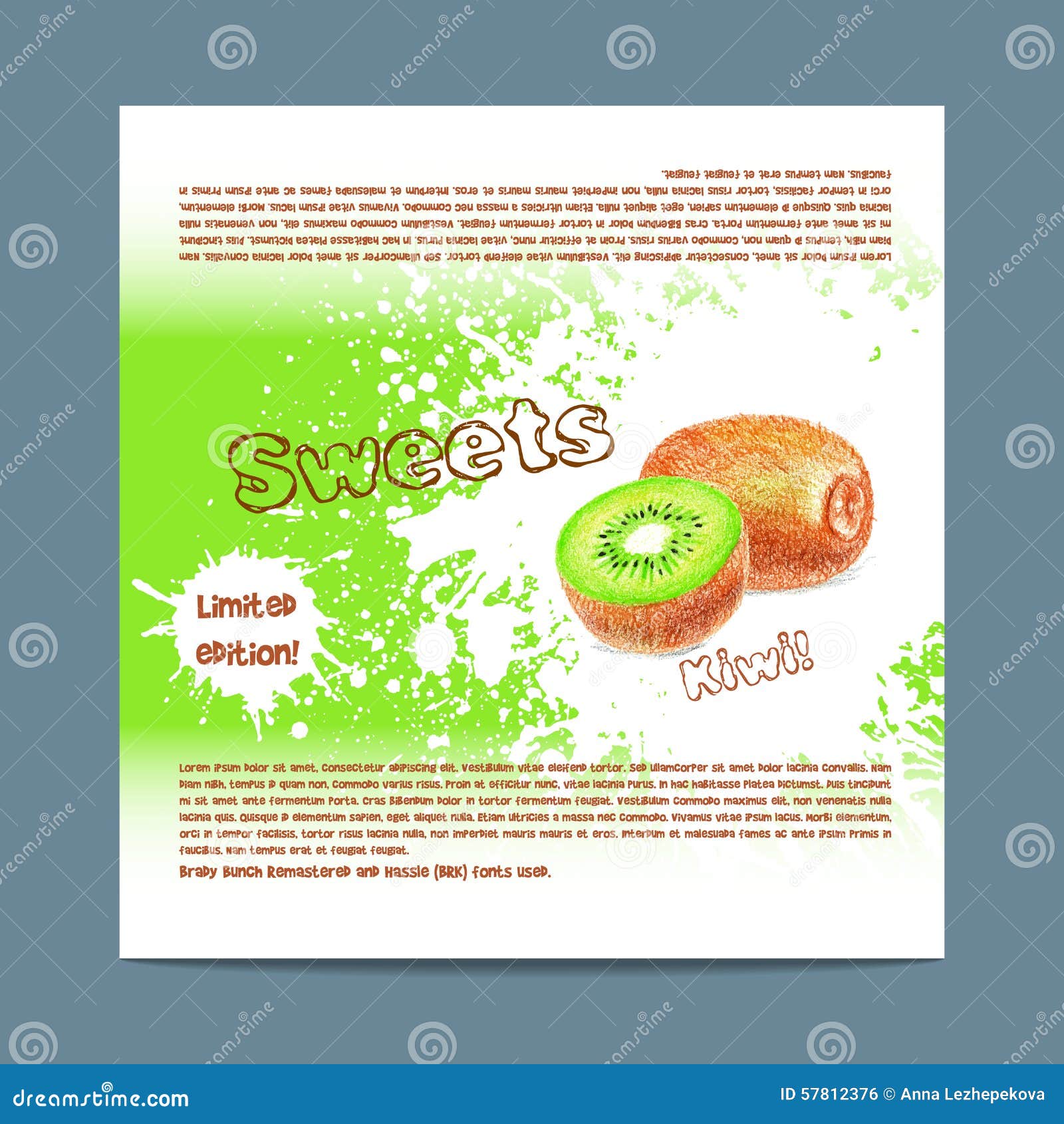 Template Candy Packaging. Coconut Sweets. Cartoon Vector ...