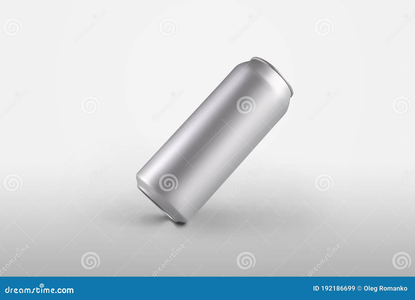 Template of Canned Tin Can with Tonic, Beer or Drink, Tilted on a White ...