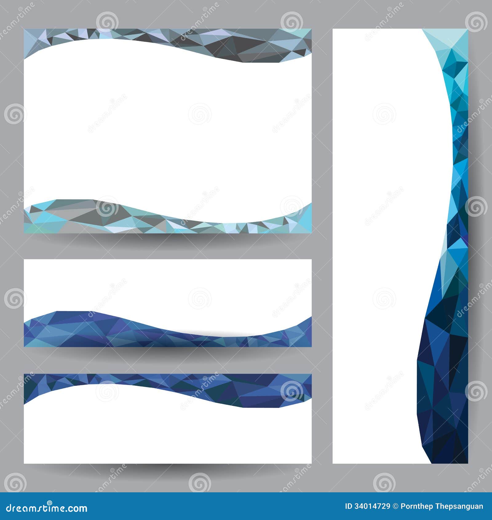 Template Card Blue Element Design Stock Vector - Illustration of ...