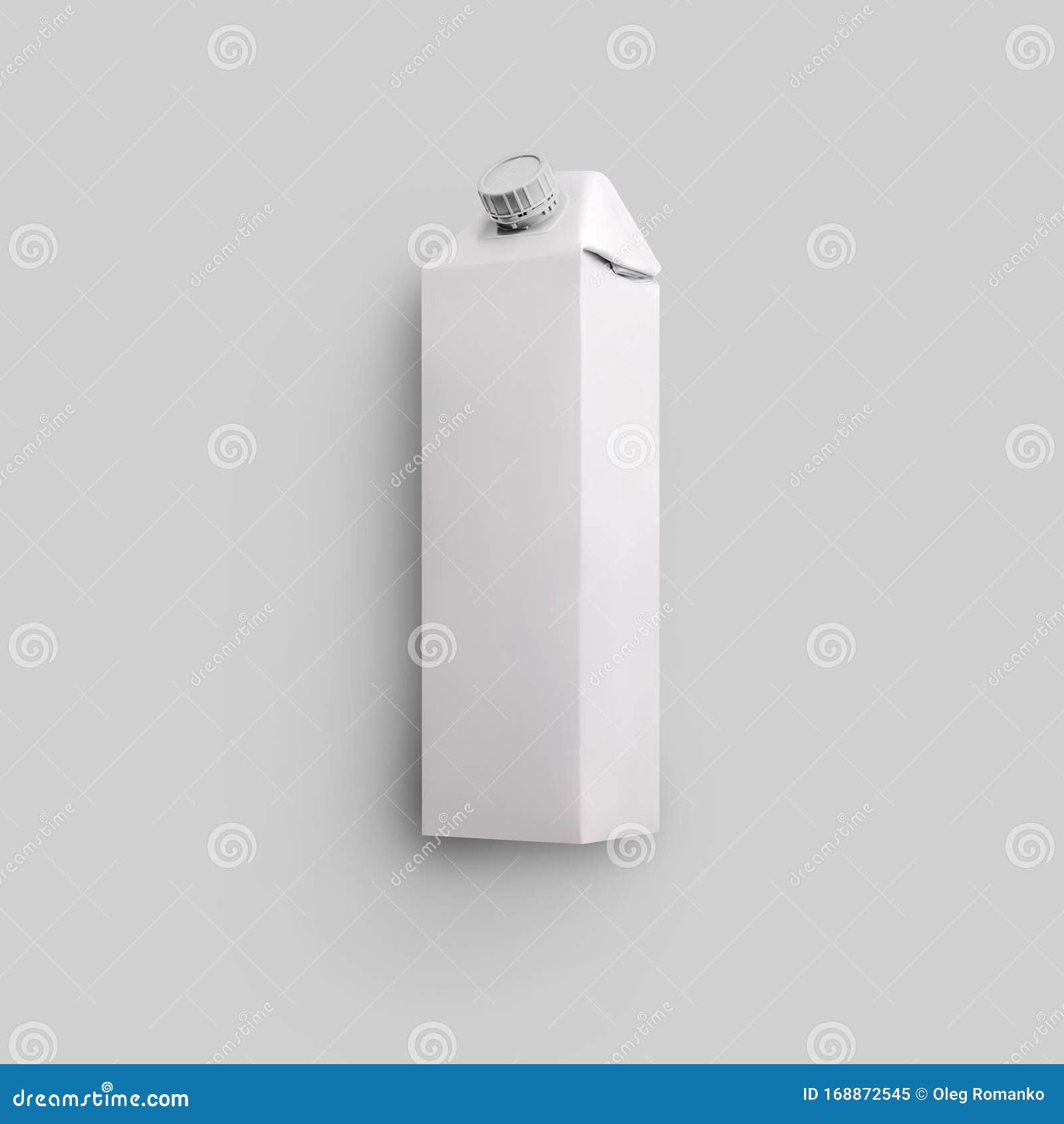 Template of Cardboard White Empty Pack for Design Presentation Stock ...