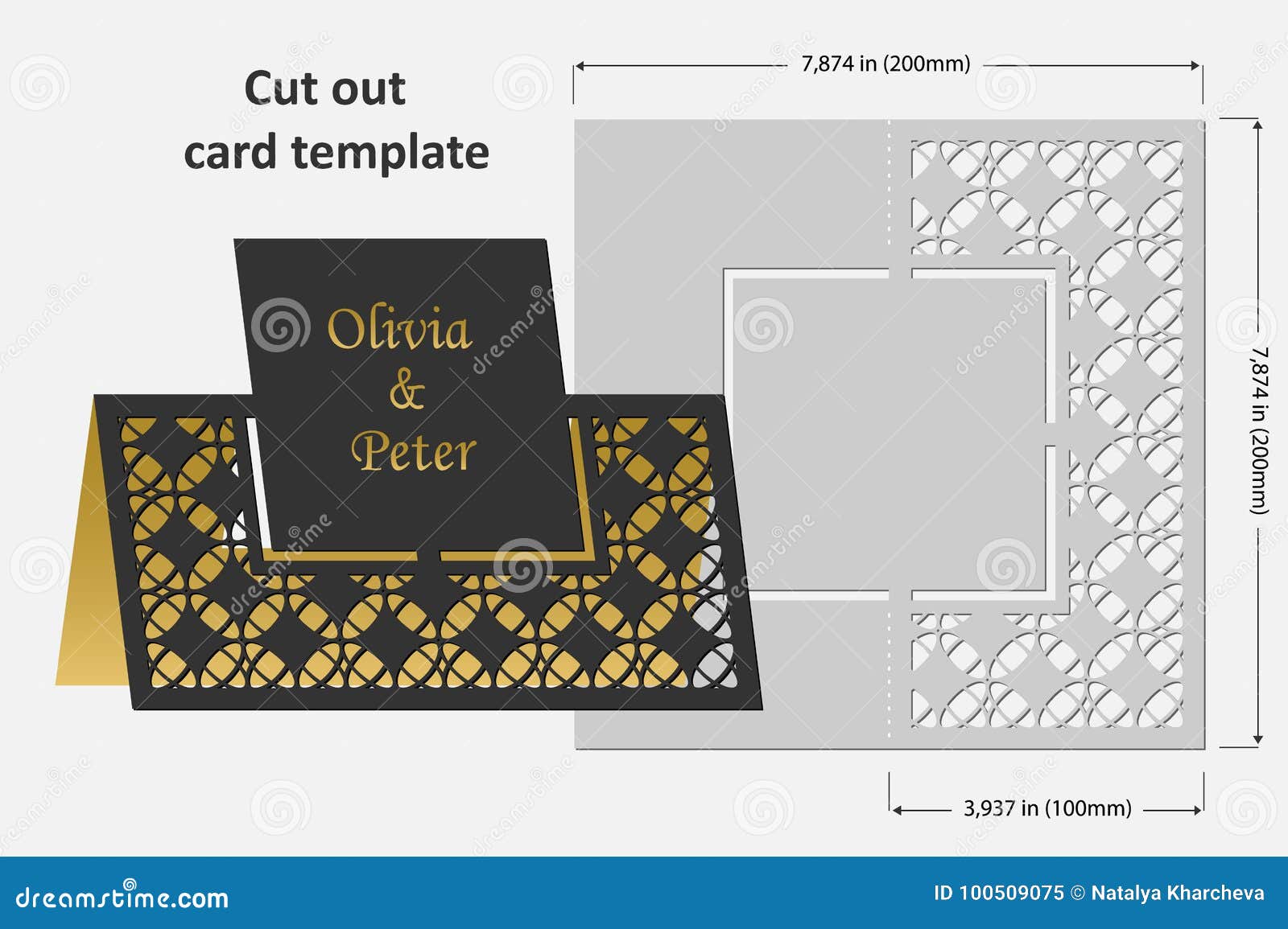 Template Cards To Cut. Topper. Use for Congratulations, Invitations ...