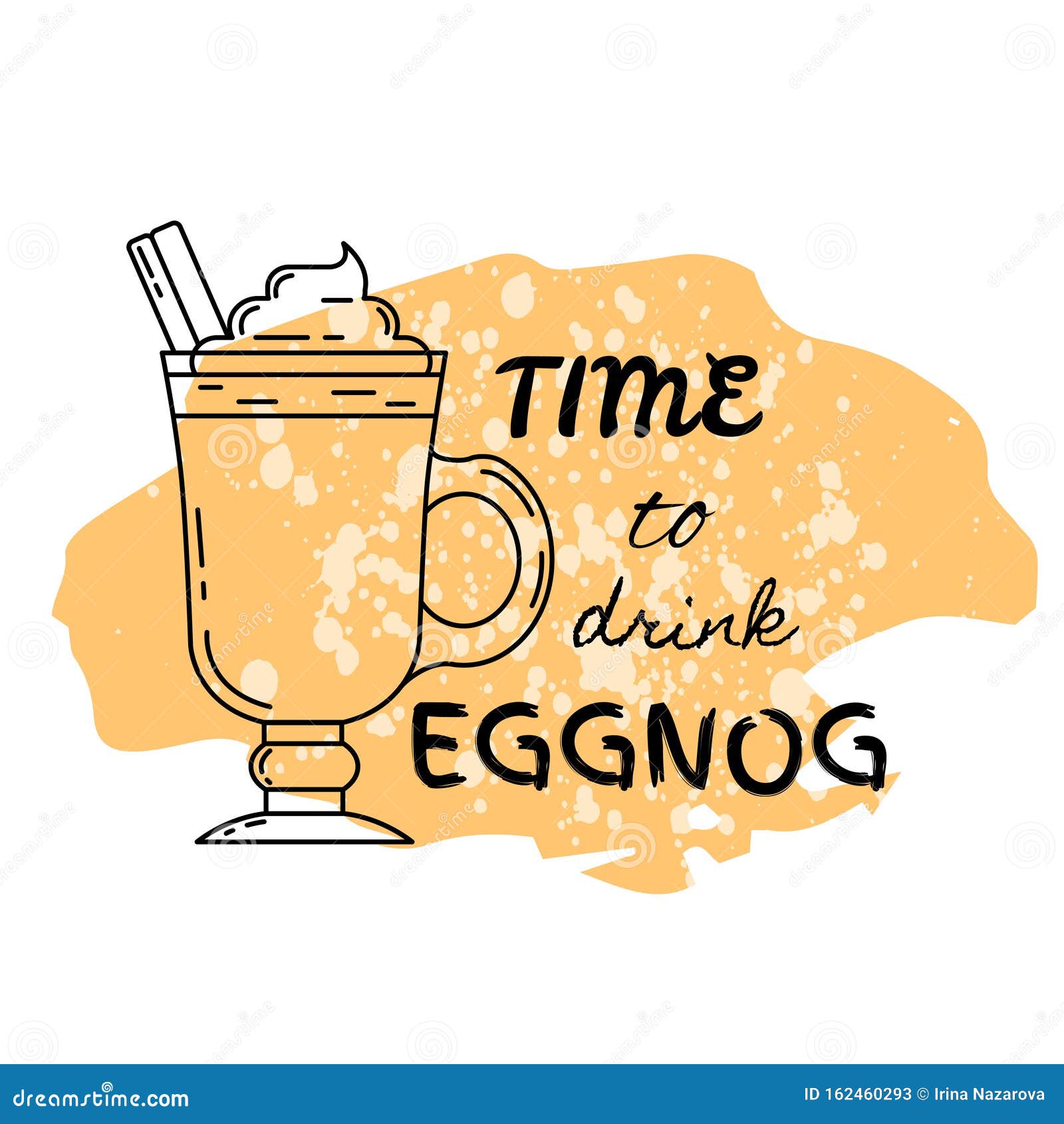 Eggnog Icon in Linear Style. Holiday and Christmas Stock Vector ...