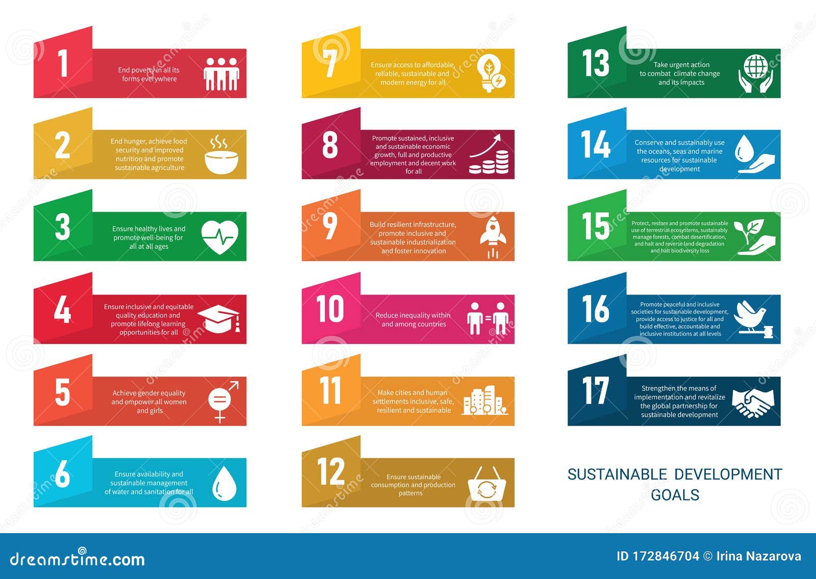 Icons Set .Sustainable Development Goals. Stock Vector - Illustration ...