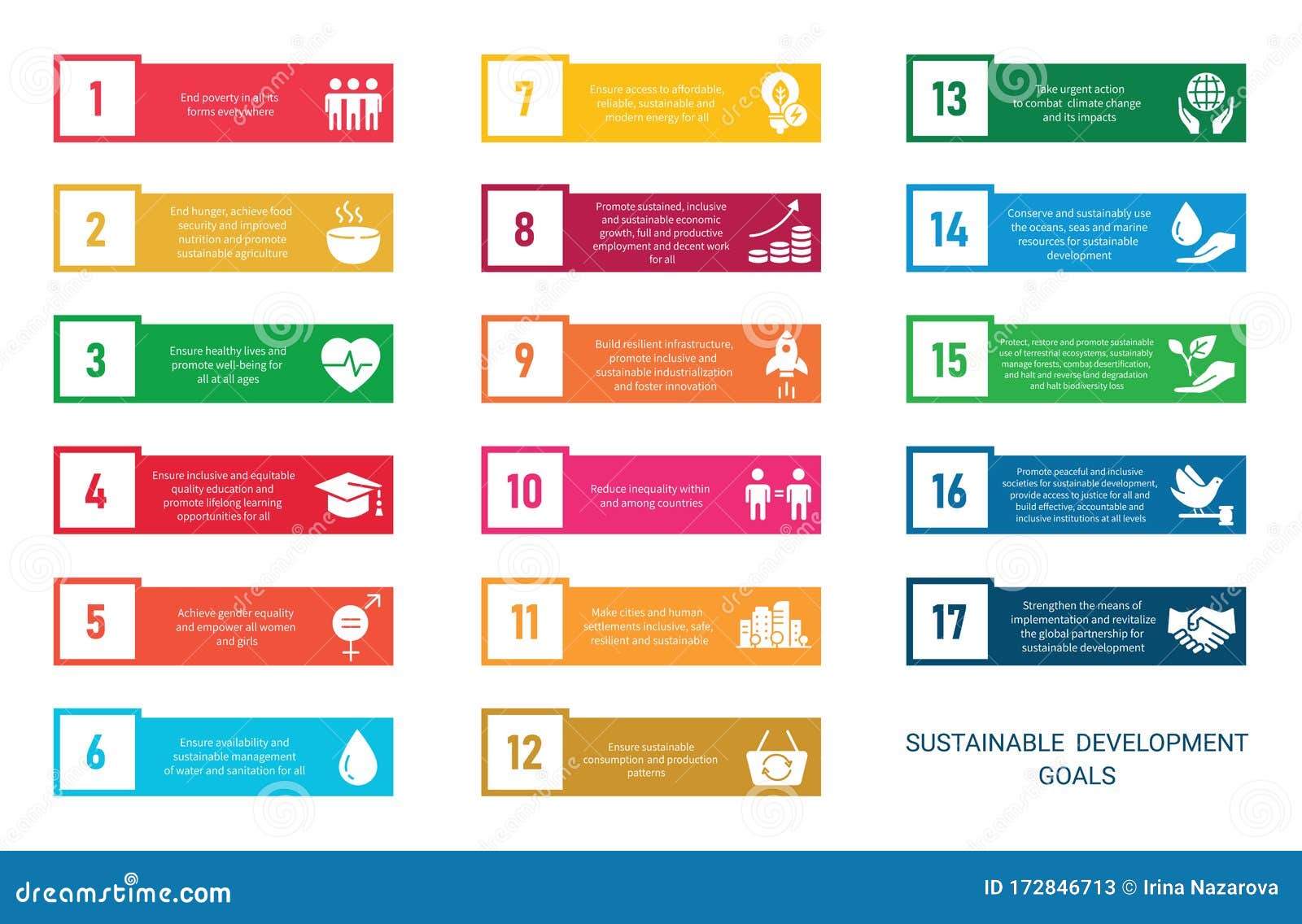 Icons Set .Sustainable Development Goals. Stock Vector - Illustration ...