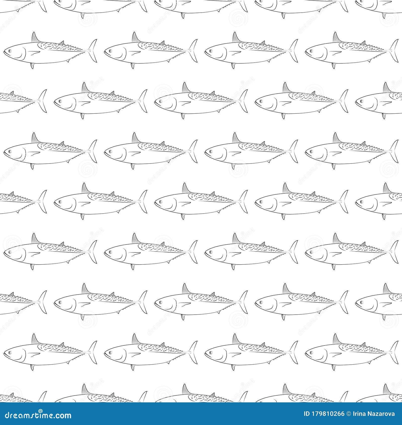 Tuna Fish. Mackerel Tuna stock vector. Illustration of atlantic - 179810266