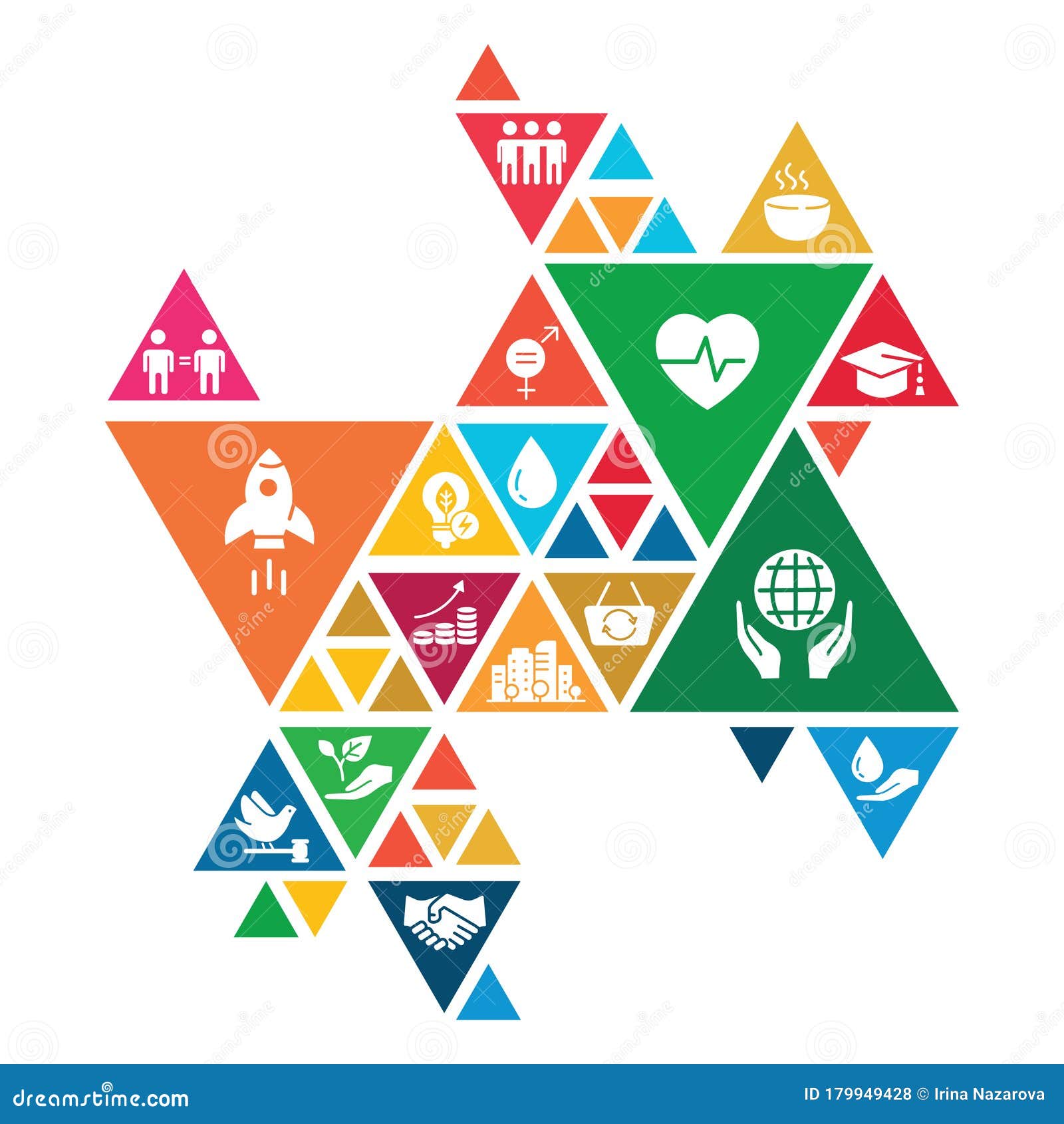 Sustainable Development Goals Reduced Inequality Icon. 3D Rendering ...