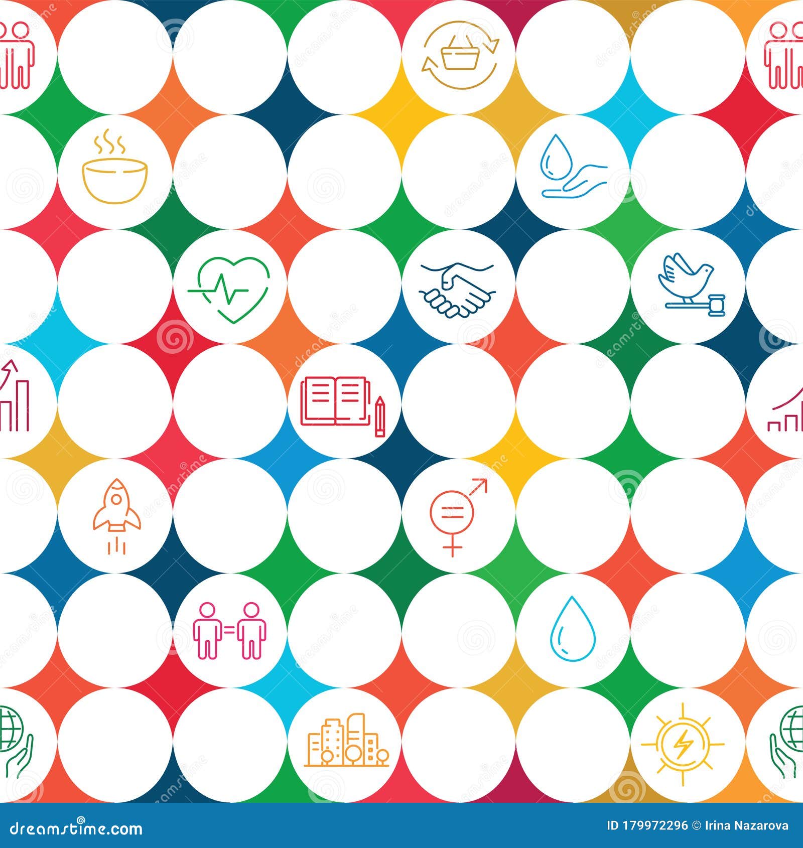 Sustainable Development Goals Patterns Stock Vector - Illustration of ...
