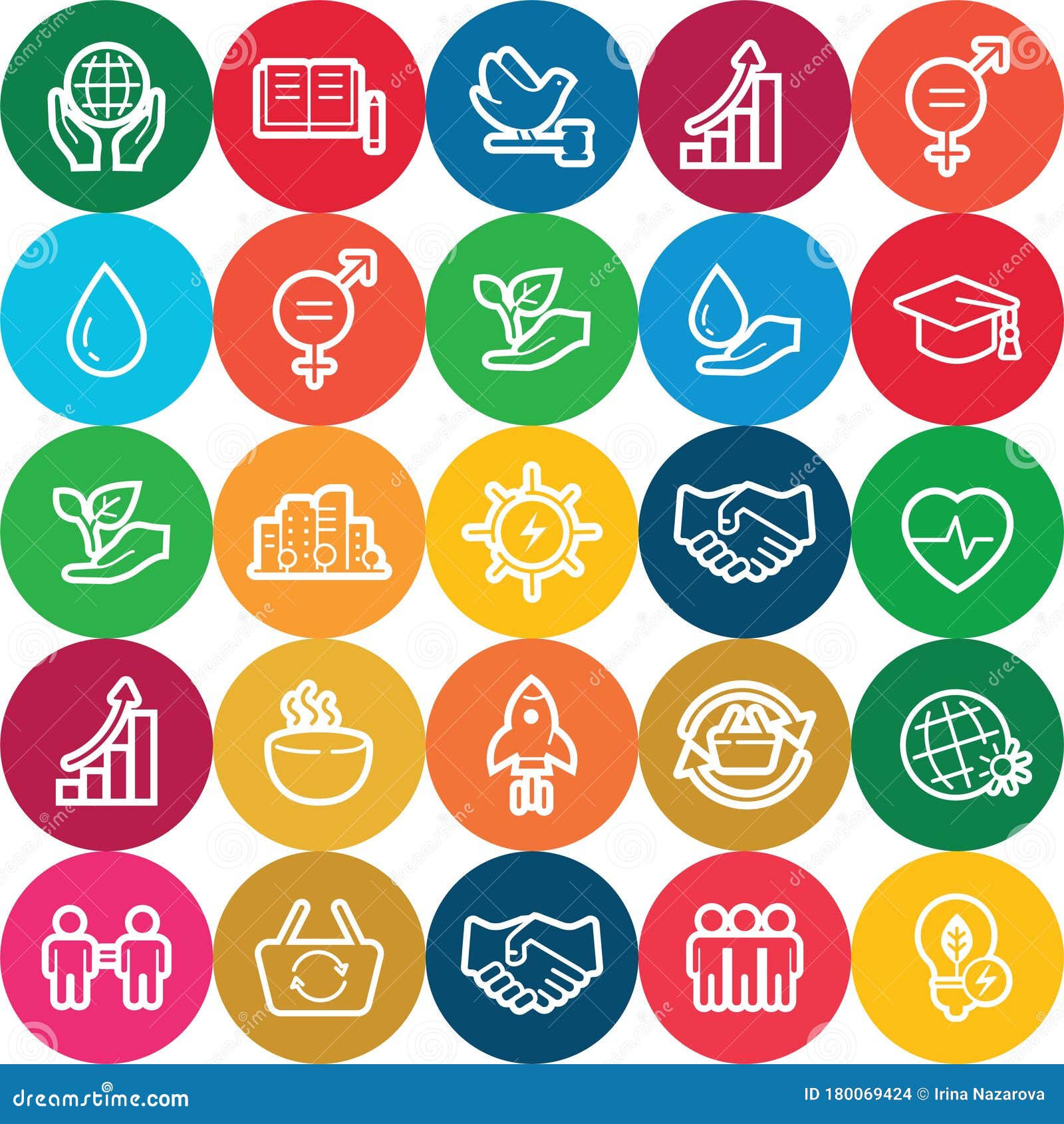 Sustainable. Color Abstract Pattern Stock Vector - Illustration of ...