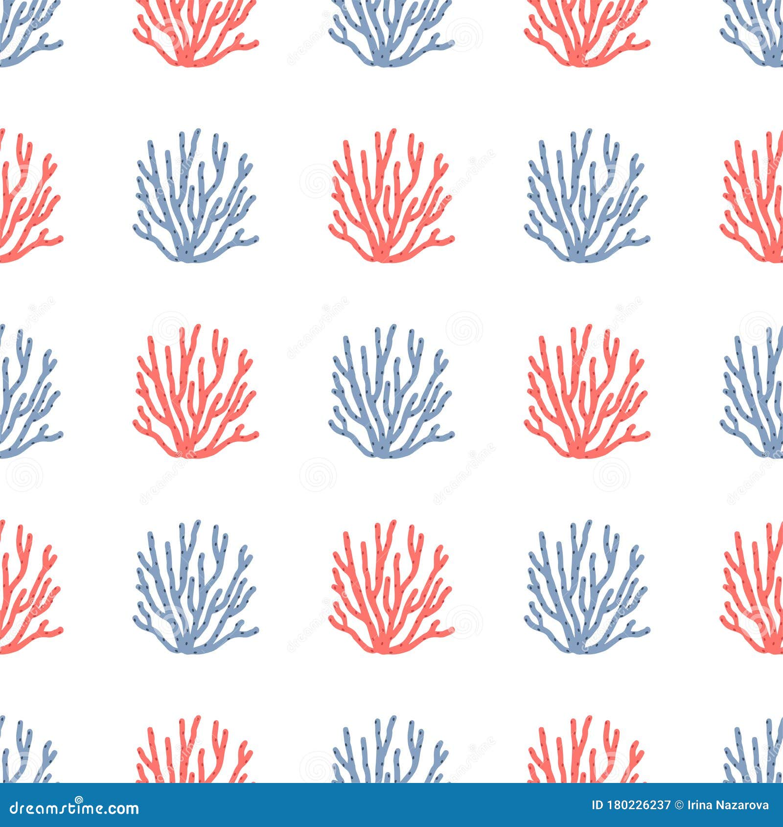 Seaweed. Colored Vector Patterns in Flat Style Stock Vector ...