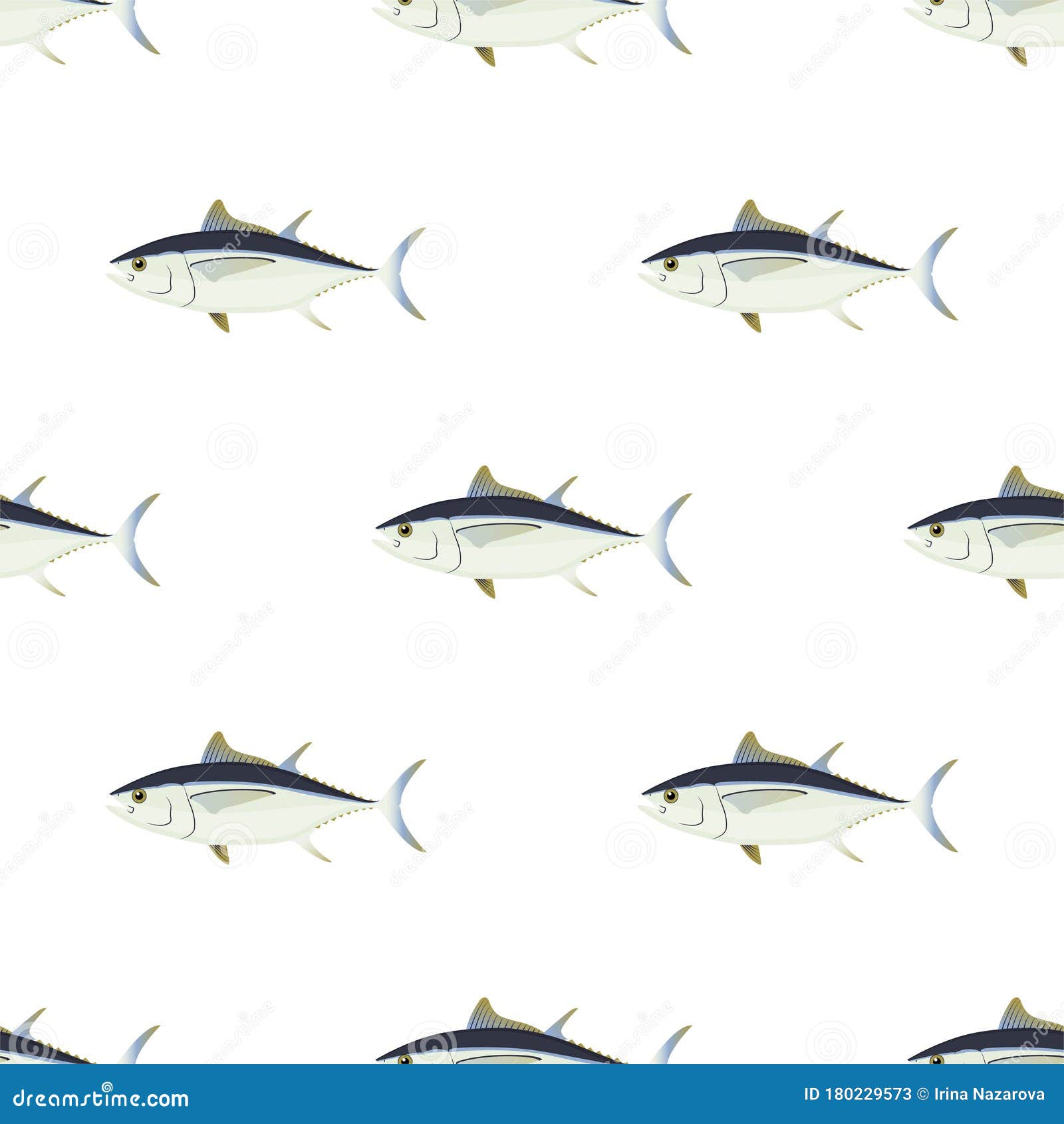 Tuna. Commercial Fish Species Stock Vector - Illustration of fishes ...