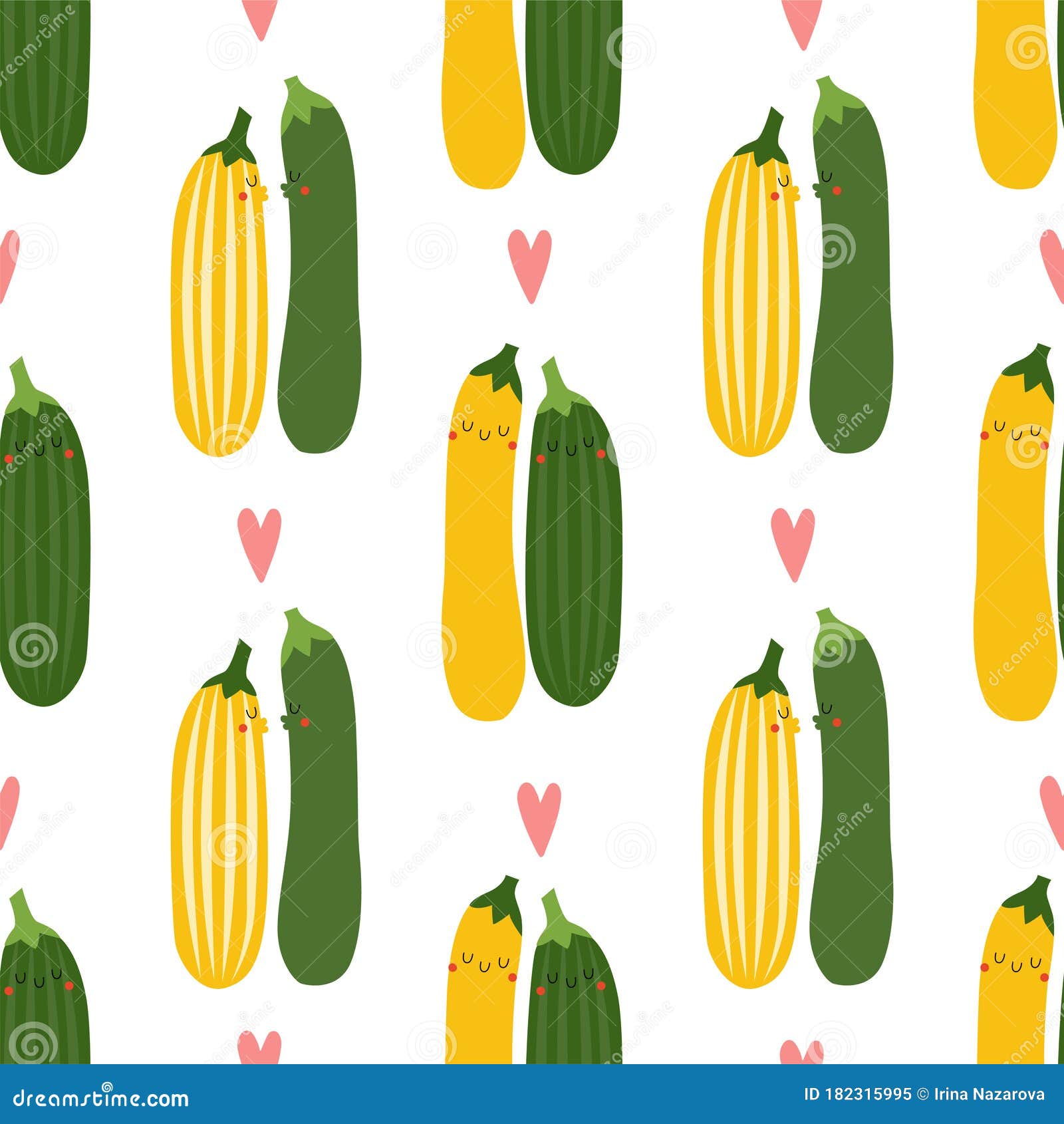Zucchini Love Message Vector Illustration | CartoonDealer.com #135534998