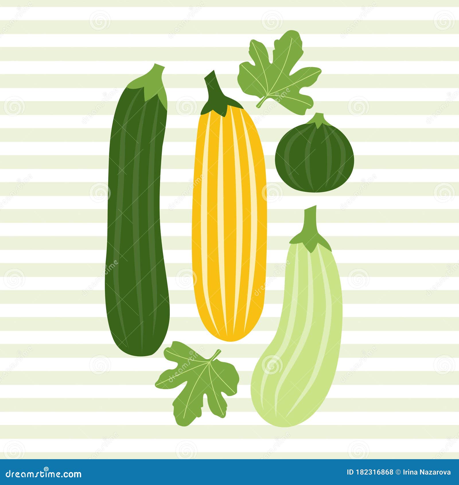 Cartoon Zucchini. Colored Vector Illustration EPS Stock Vector ...