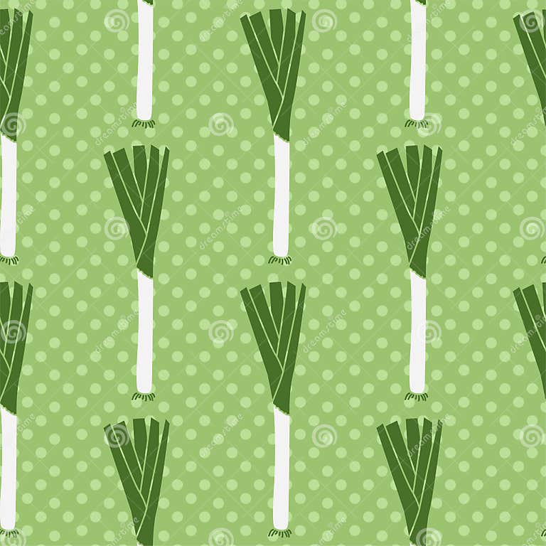 Cartoon Leek. Colored Seamless Vector Patterns Stock Vector ...
